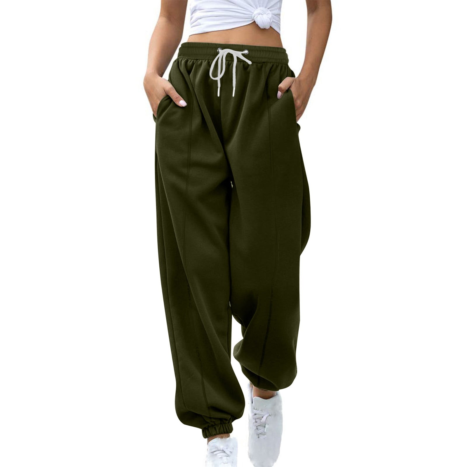 ALLLIST High Waisted Sweatpants Women Fashion Joggers with Pockets ...