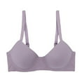 ALLLIST No Wire Women's Bras Push up Seamless Underwear Blue Soft Solid ...