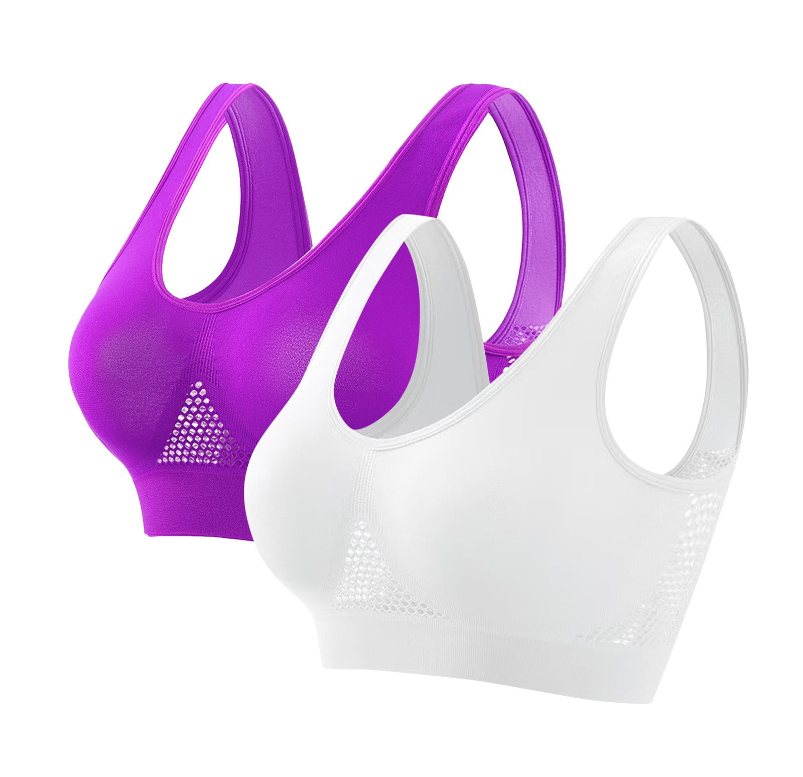 ALLLIST Padded Women's Sports Bras Pack 2 Plus Size High Impact ...