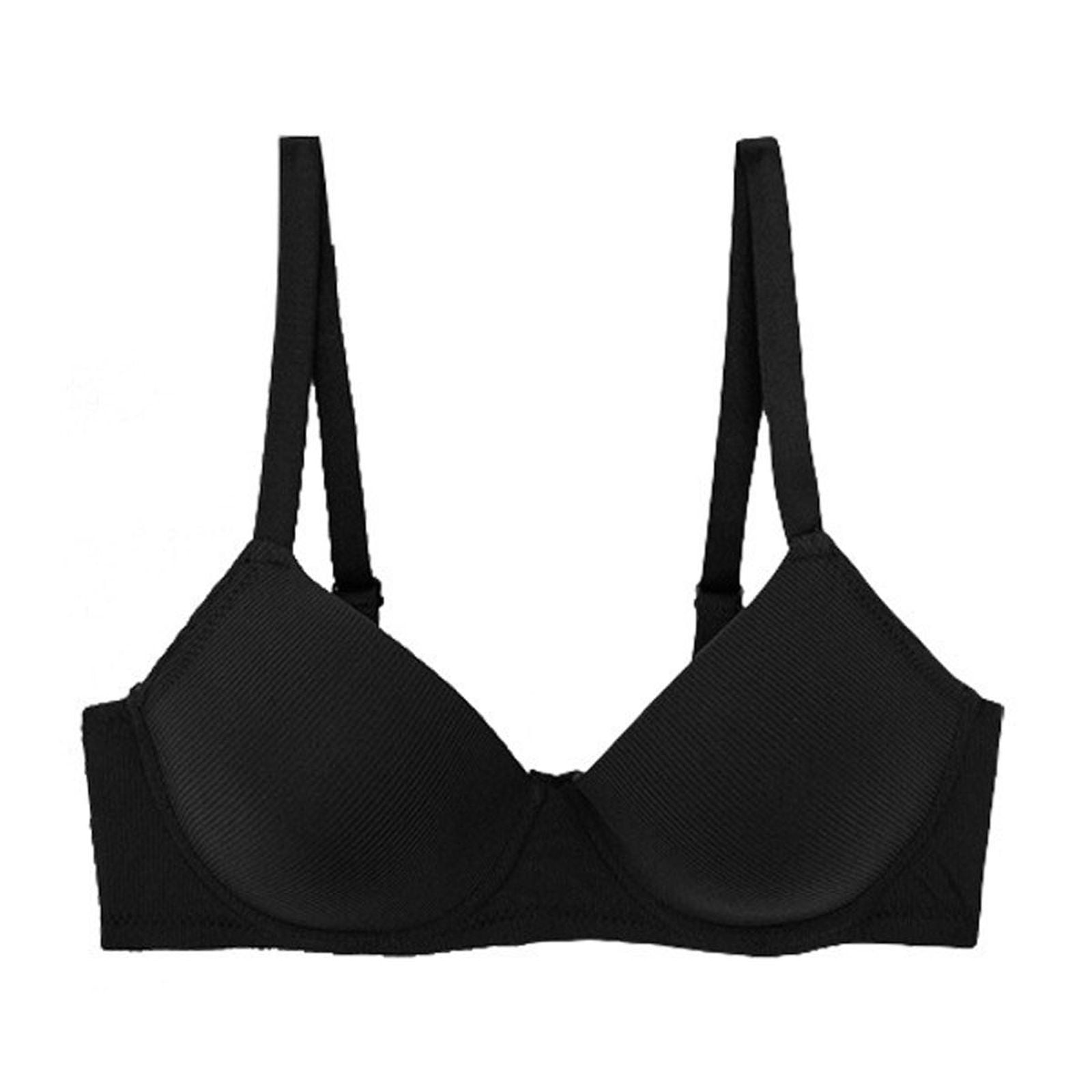 ALLLIST Seamless Women Bras Push up No Underwire Underwear Solid Black ...