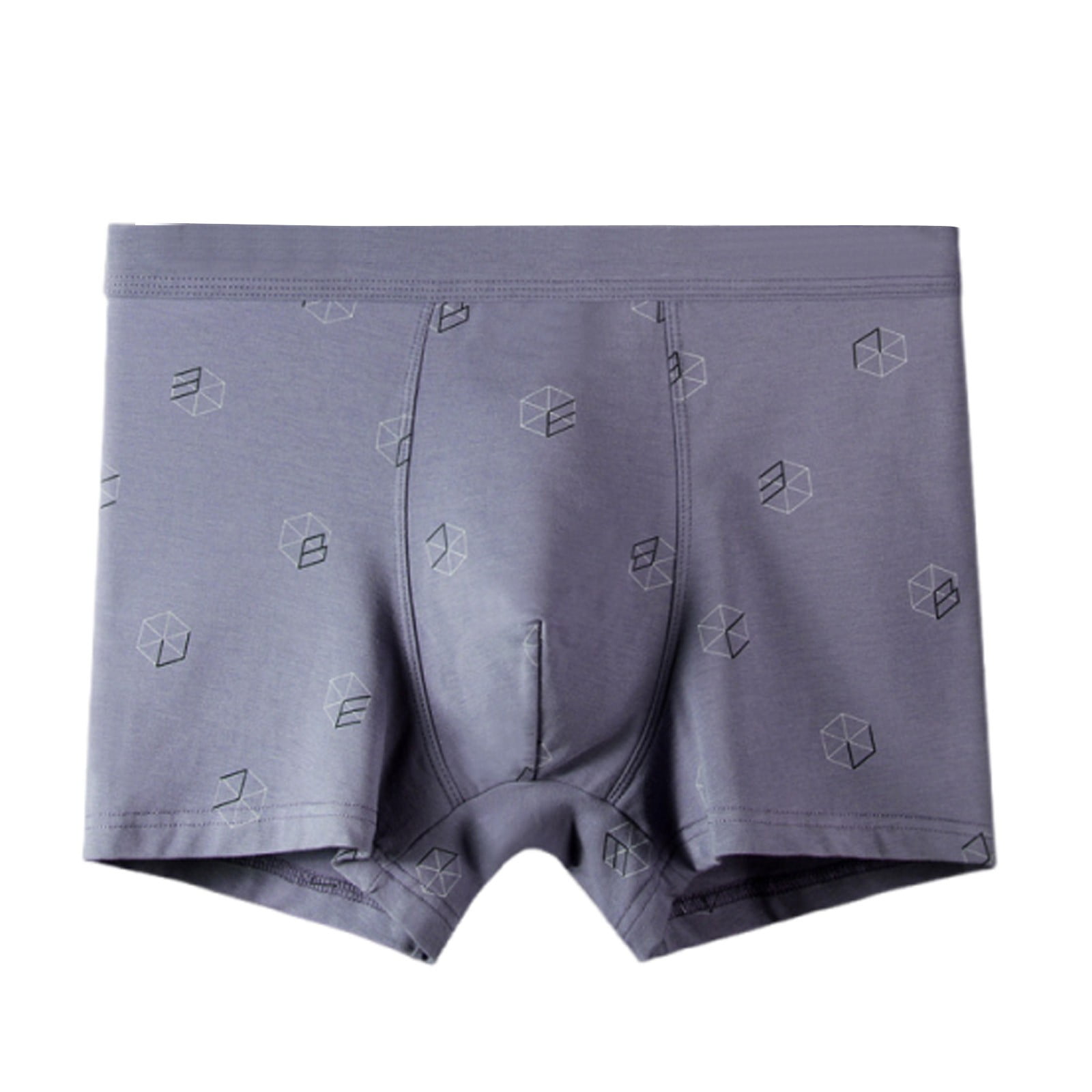 ALLLIST Stretch Mens Boxer Cotton Underwear Blue Geometric Soft ...