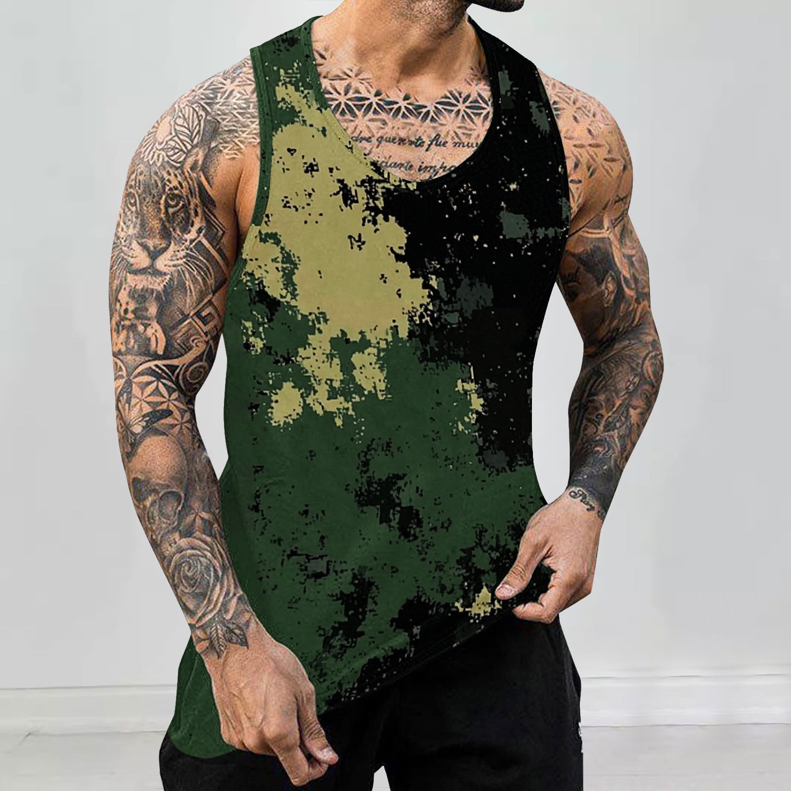 ALLLIST Tank Tops for Men Sleeveless Summer Pullover Camouflage Casual ...