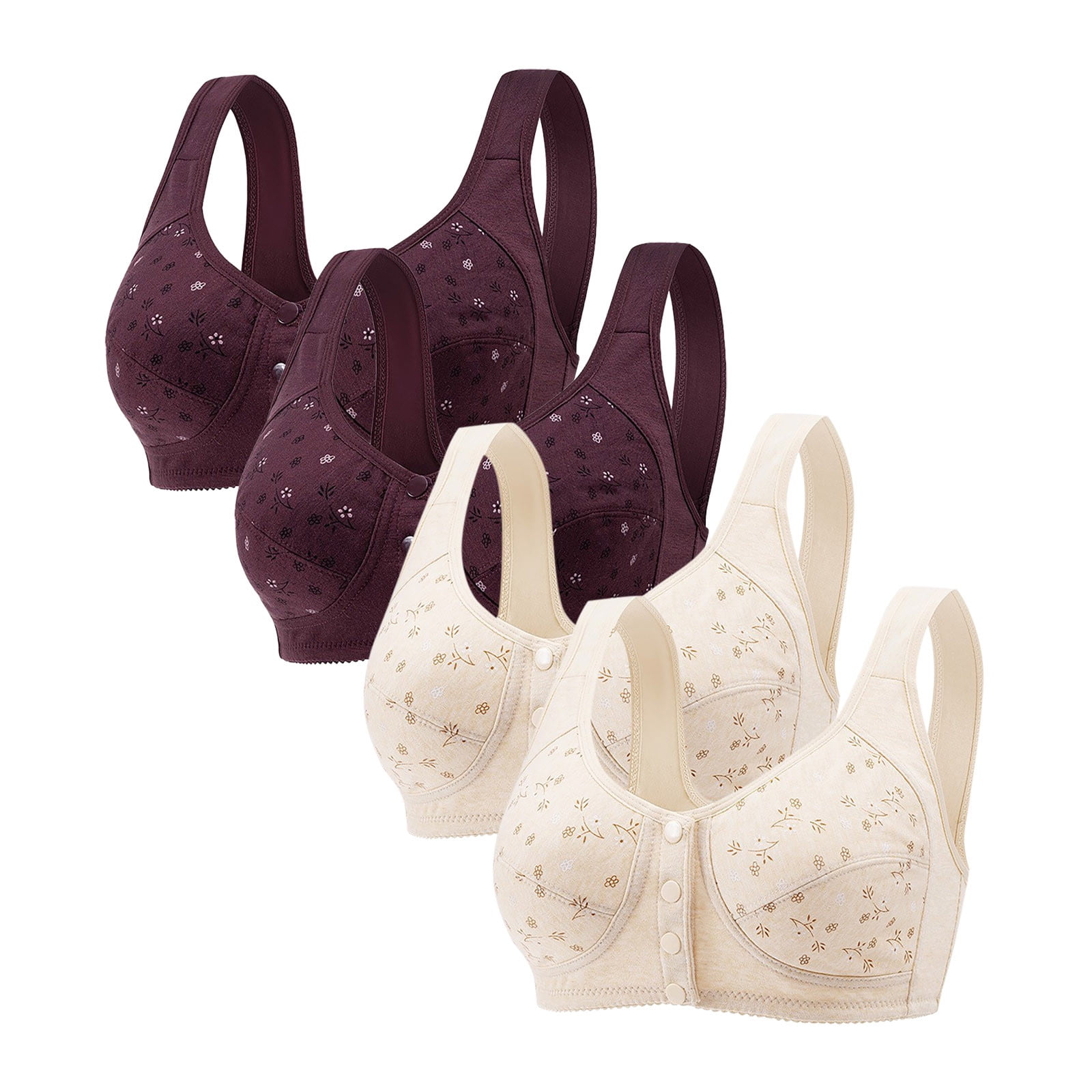 ALLLIST Teen Bras No Wire Multipacks Front Closure Bralette Full ...