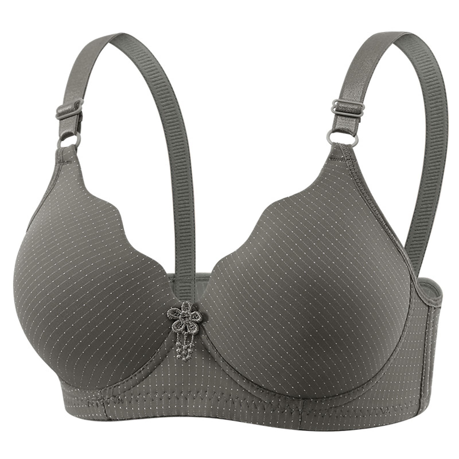 ALLLIST Wireless Lingerie for Women Push up Gray Bralette Comfy Plian T ...