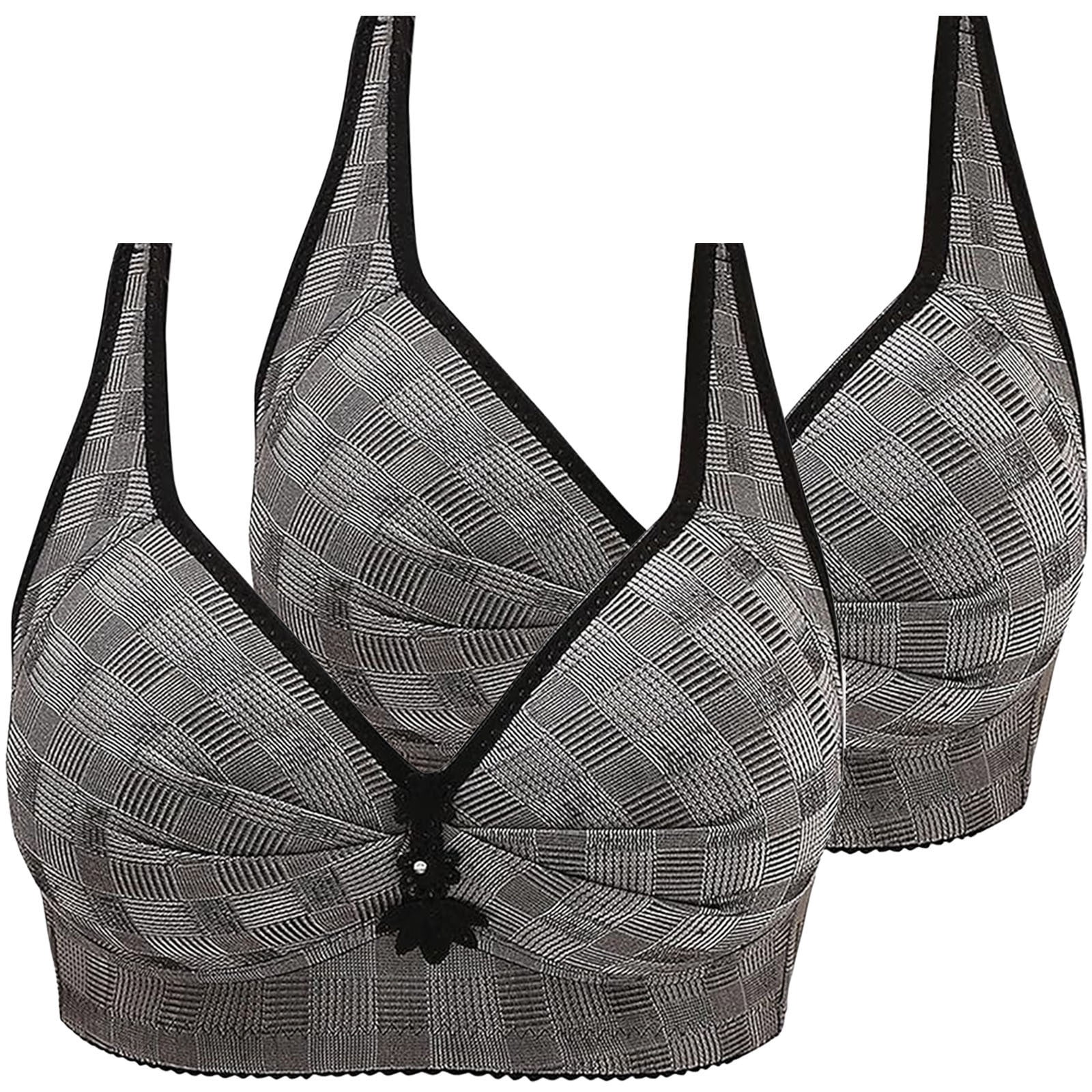 ALLLIST Women Bras Push up Wireless Pack 2 Bralette Soft Full Coverage ...