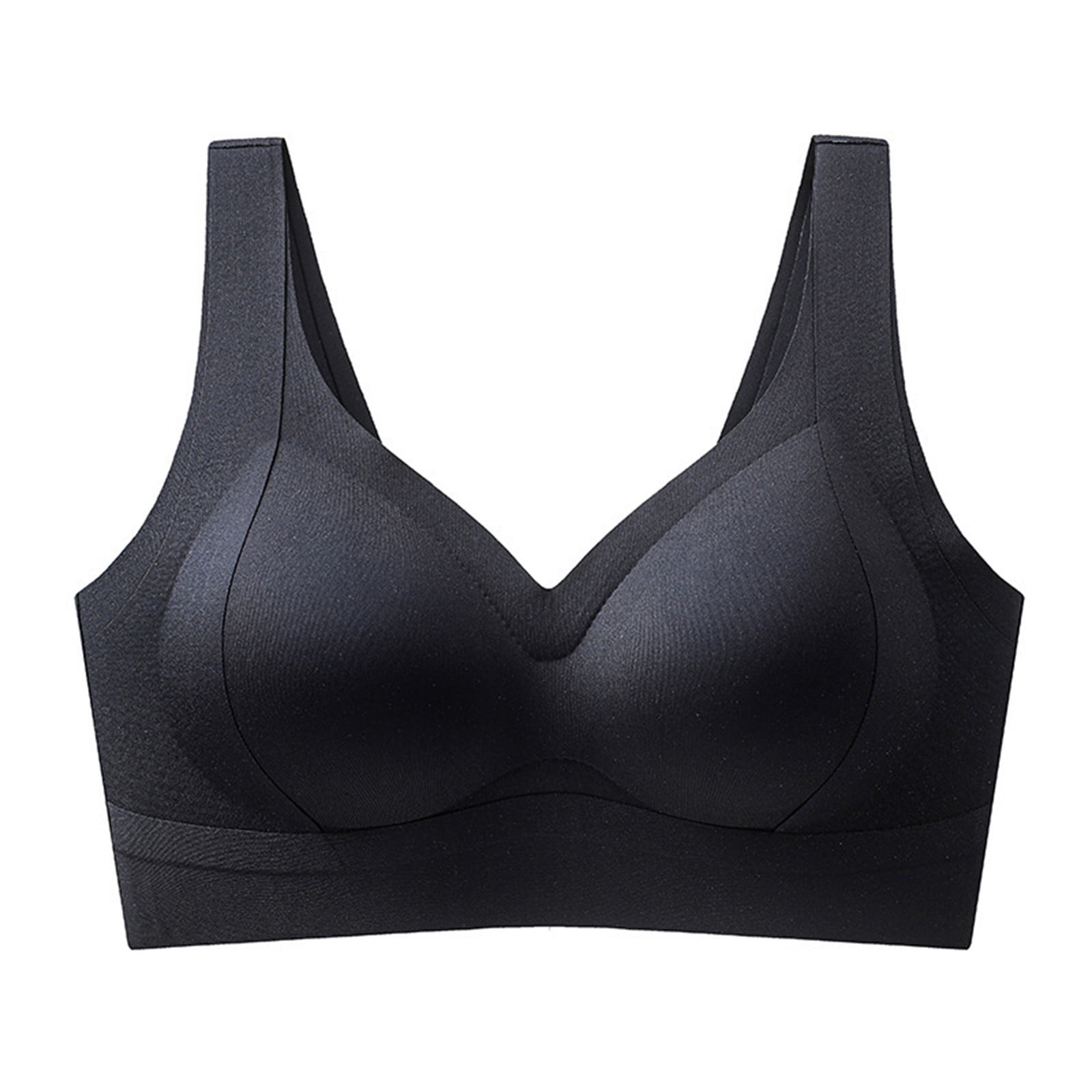 Alllist Womens Bras No Underwire Seamless Black Lingerie Comfort Plain Bralette Underwear For