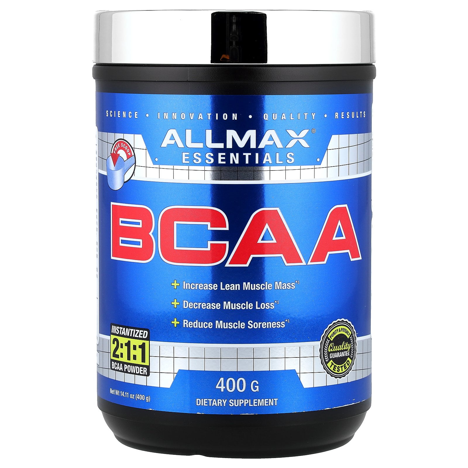 ALLMAX Essentials, BCAA, Unflavored, 14.11 oz (400 g) - Walmart.com
