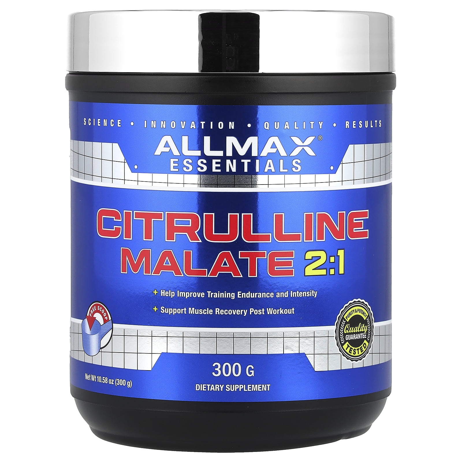 ALLMAX Essentials, Citrulline Malate 2:1, 10.58 oz (300 g) - Walmart.com