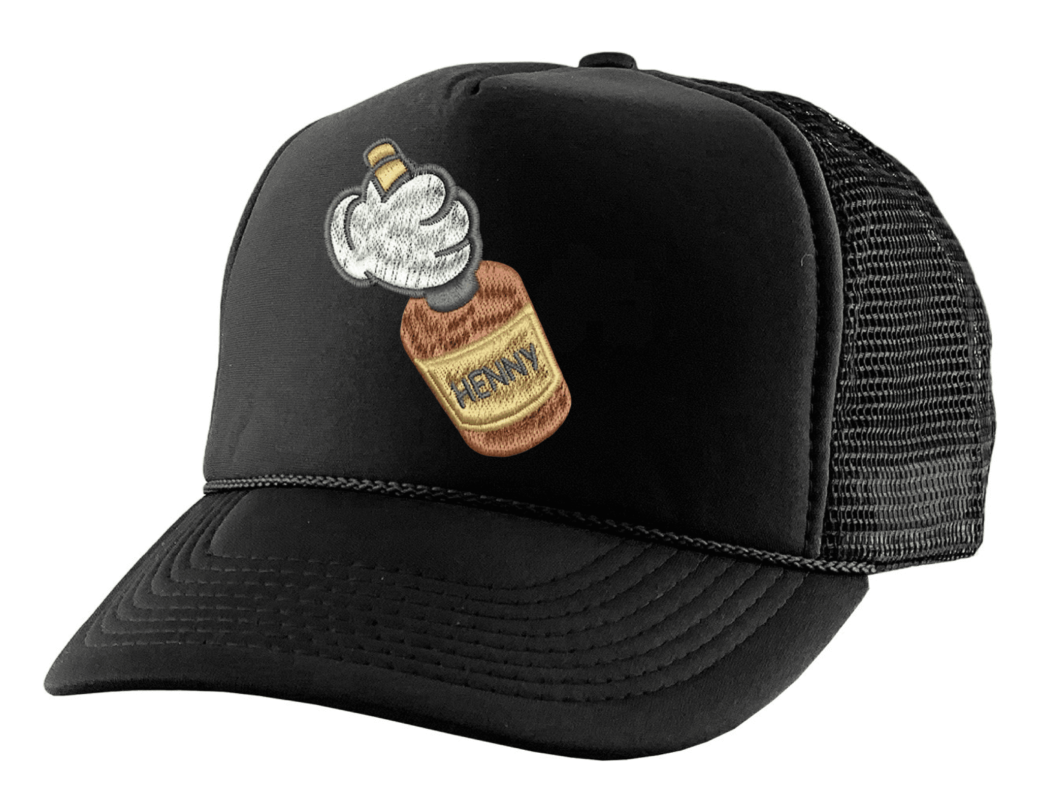 ALLNTRENDS Adult Trucker Hat Mickey Hands Henny Embroidered Baseball ...