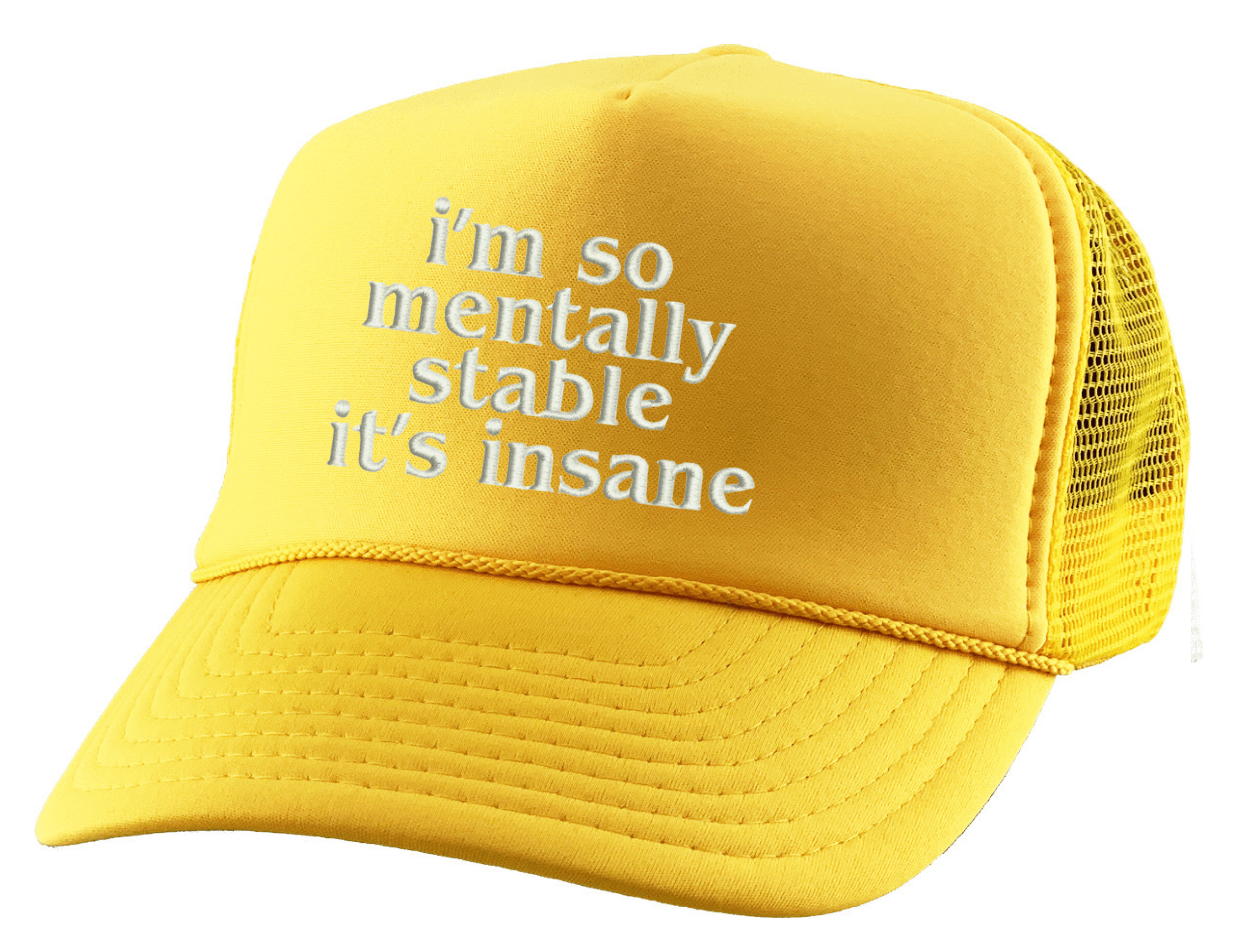 ALLNTRENDS I'm So Mentally Stable It's Insane Hat Funny Cap Embroidered ...