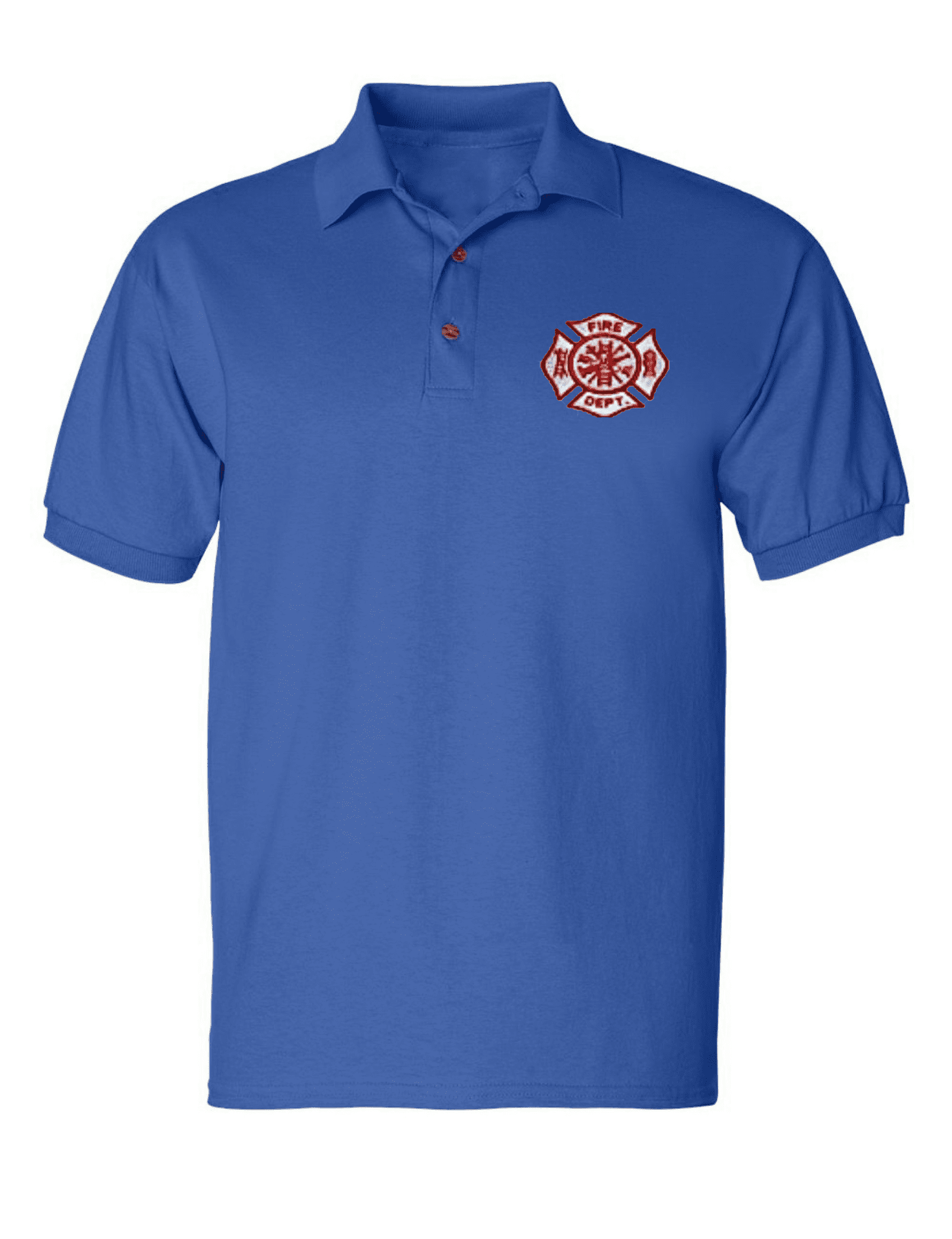 ALLNTRENDS Men's Polo T Shirt Fire Department Embroidered Firefighter ...