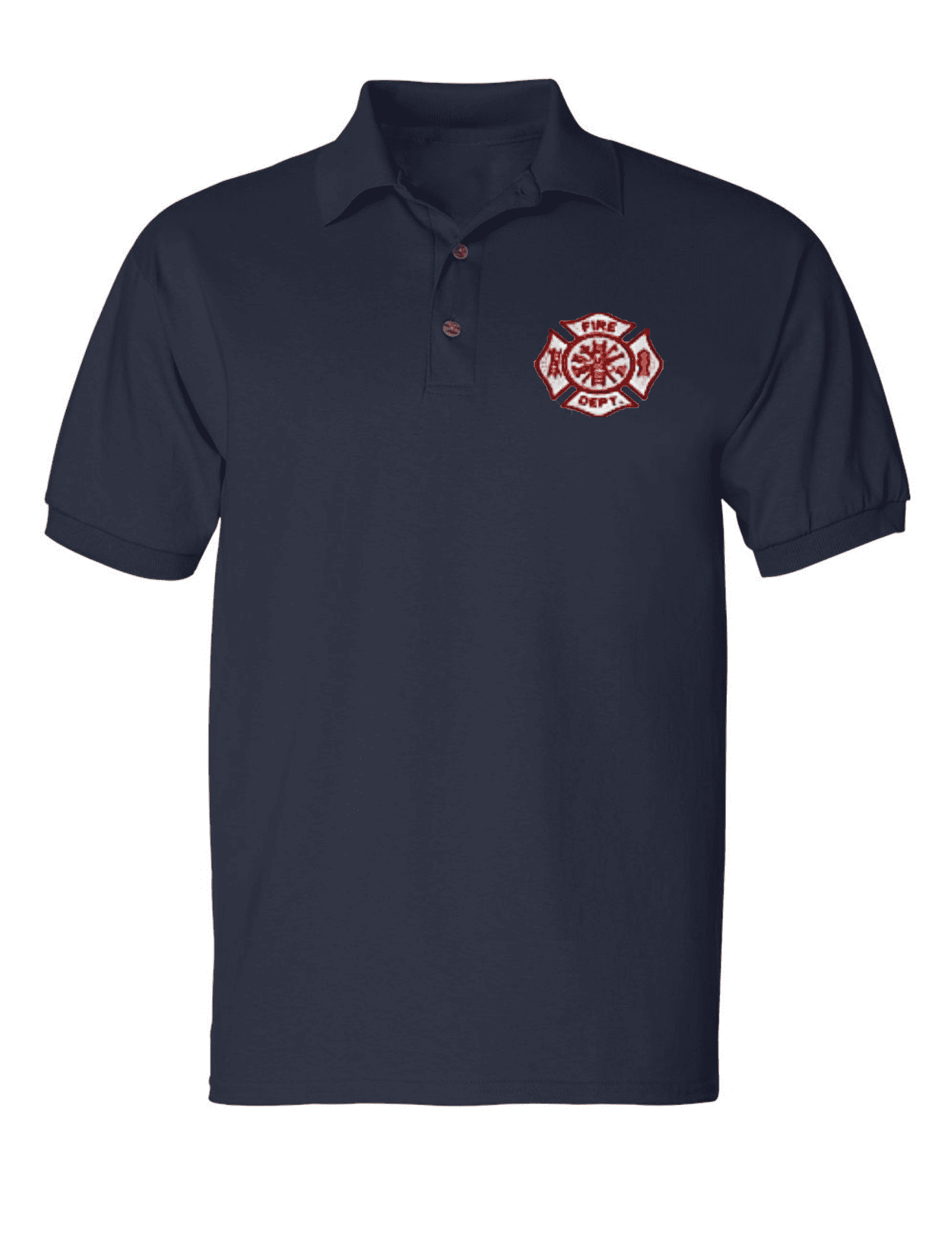ALLNTRENDS Men's Polo T Shirt Fire Department Embroidered Firefighter ...