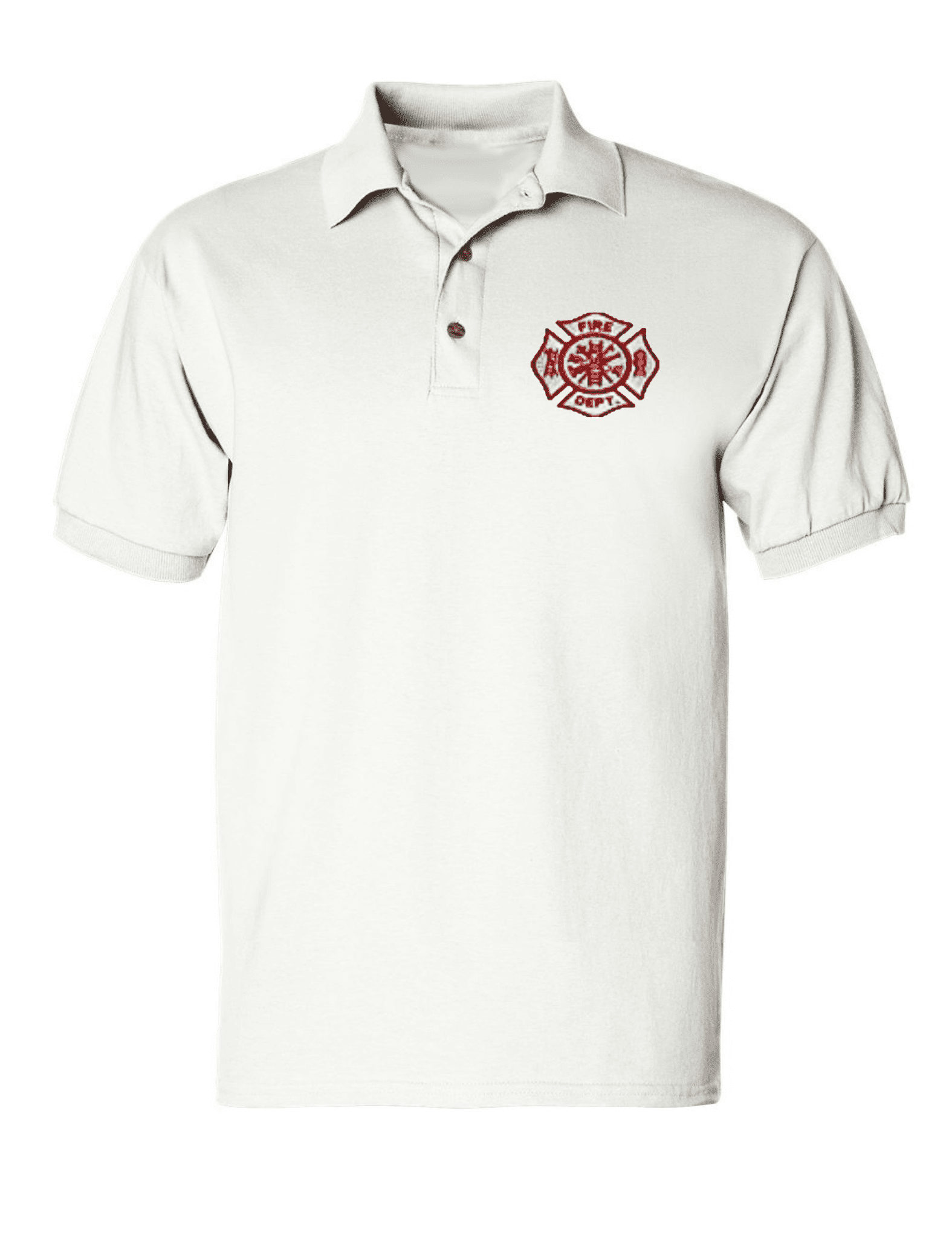 ALLNTRENDS Men's Polo T Shirt Fire Department Embroidered Firefighter ...