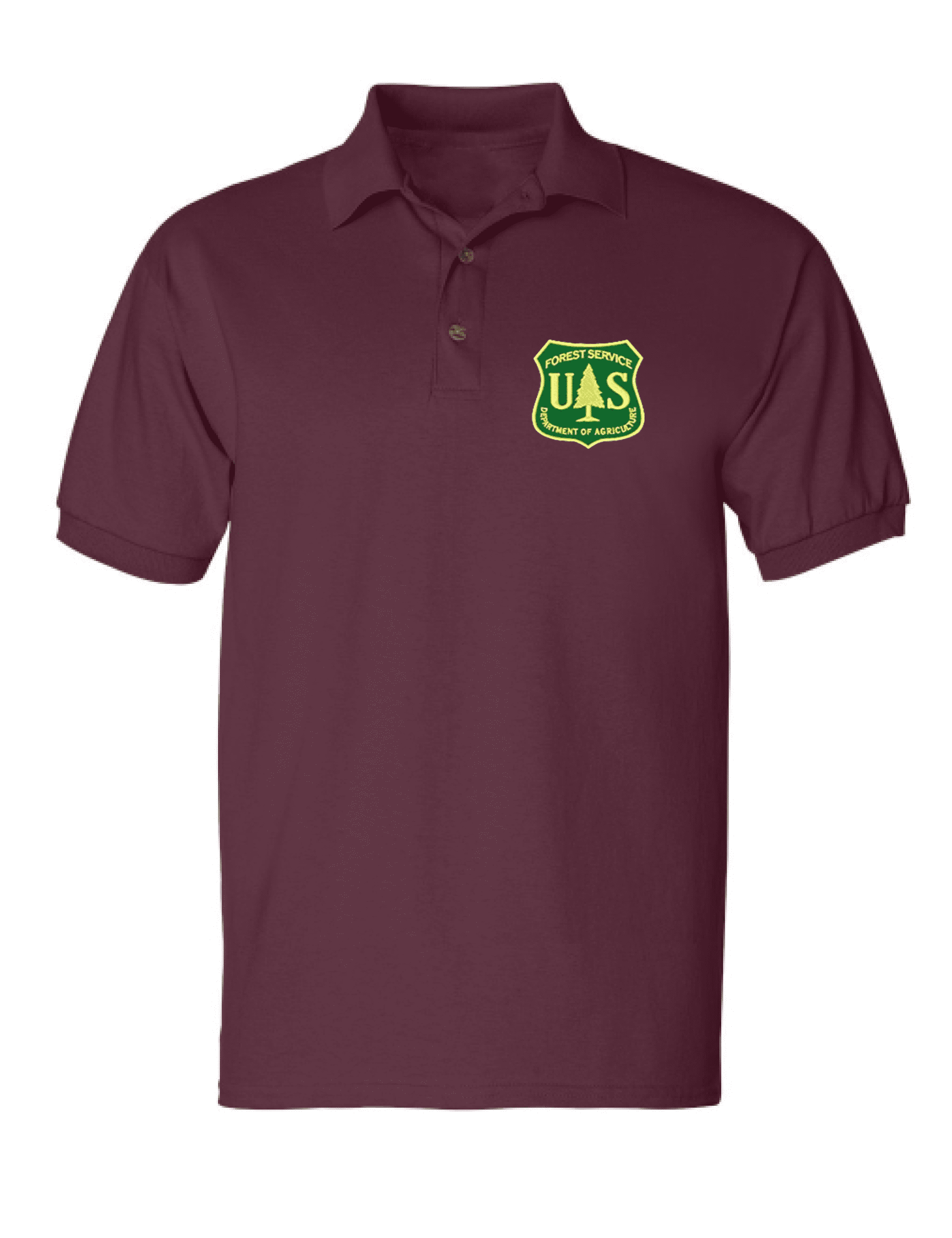 ALLNTRENDS Men's Polo T Shirt Forest Service Embroidered USDA National ...