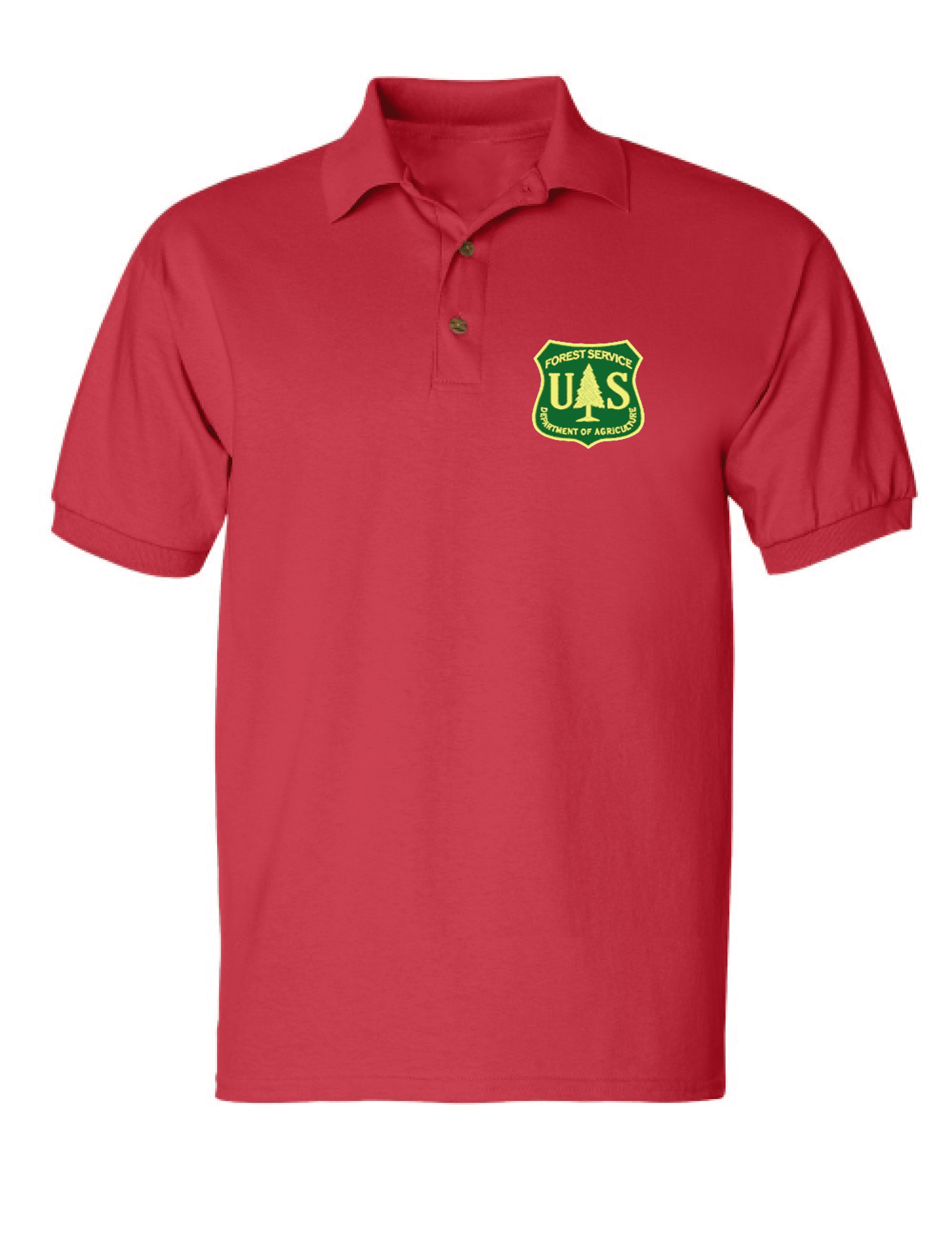 ALLNTRENDS Men's Polo T Shirt Forest Service Embroidered USDA National ...