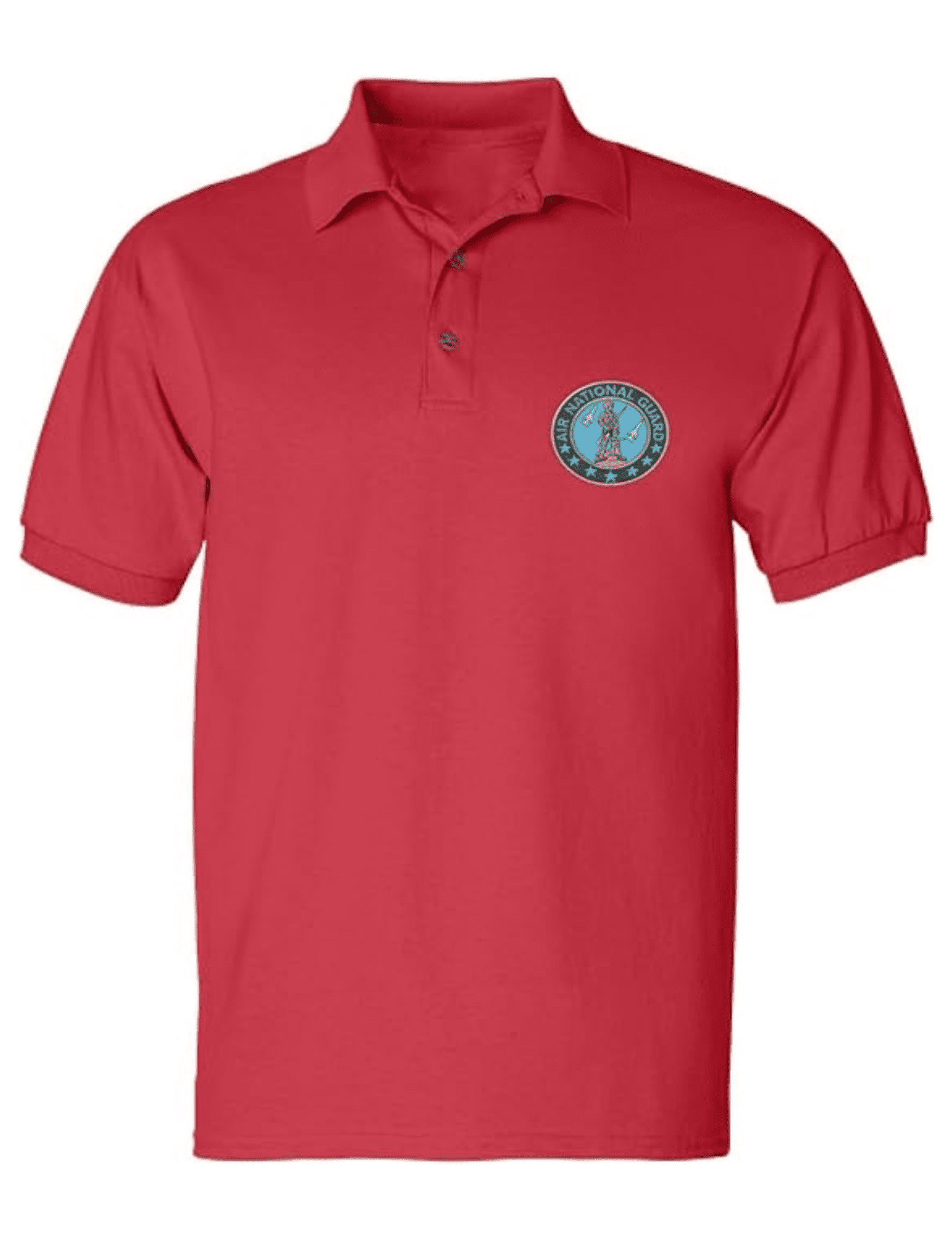 ALLNTRENDS Men's Polo T Shirt US Air National Guard Embroidered ...