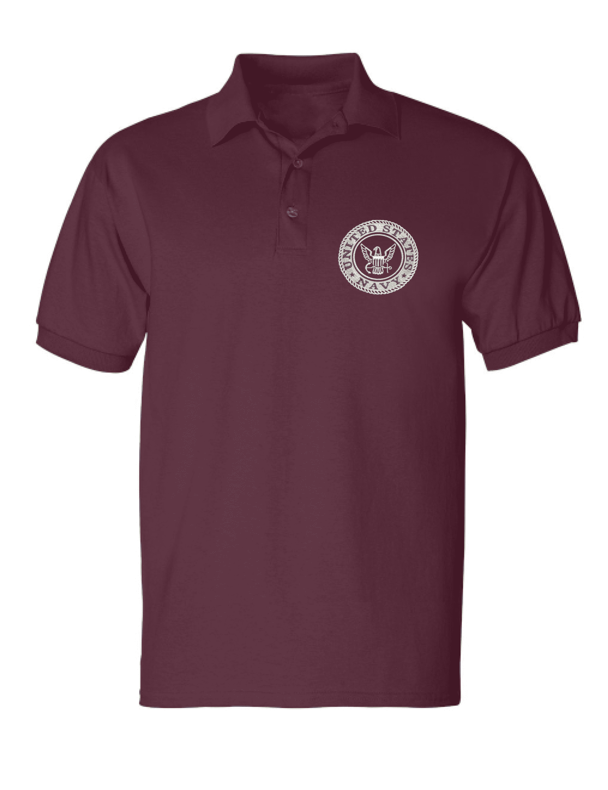 ALLNTRENDS Men's Polo T Shirt US Navy Embroidered Army Top USA American ...