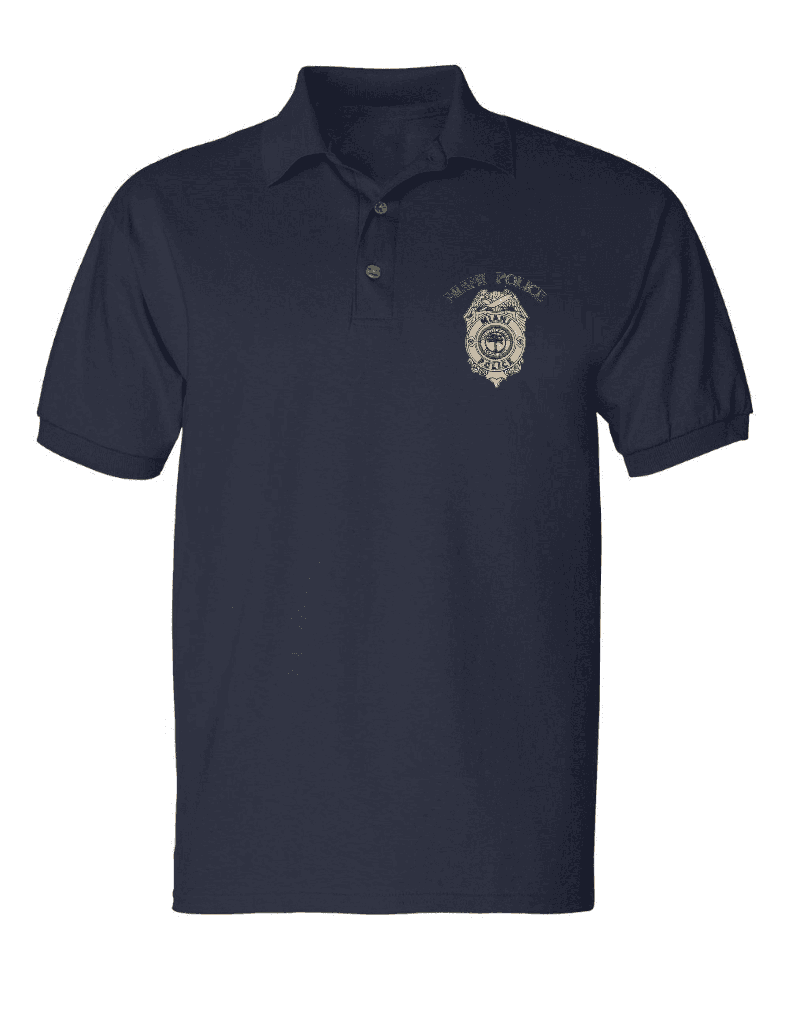 ALLNTRENDS Miami Police Polo Shirt Embroidered Policemen Law ...