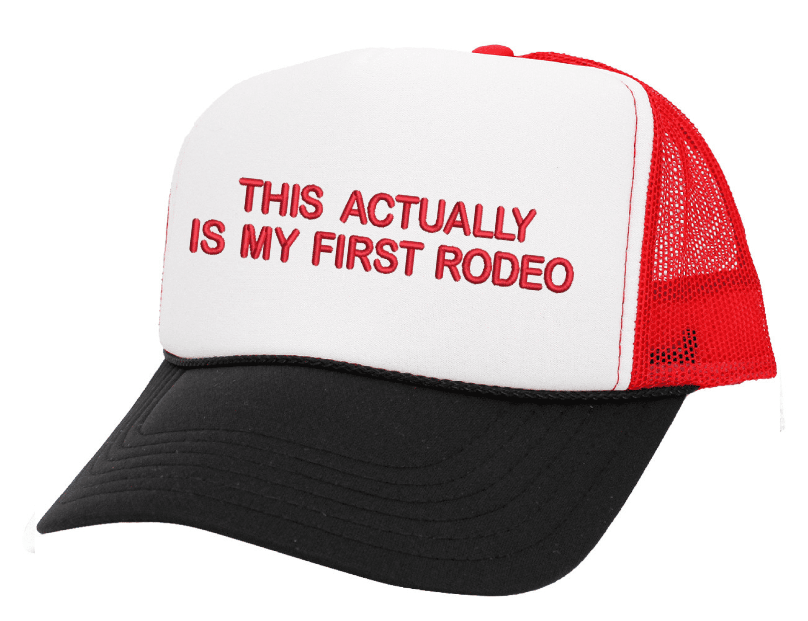ALLNTRENDS This Actually is My First Rodeo Hat Embroidered Trucker Cap ...