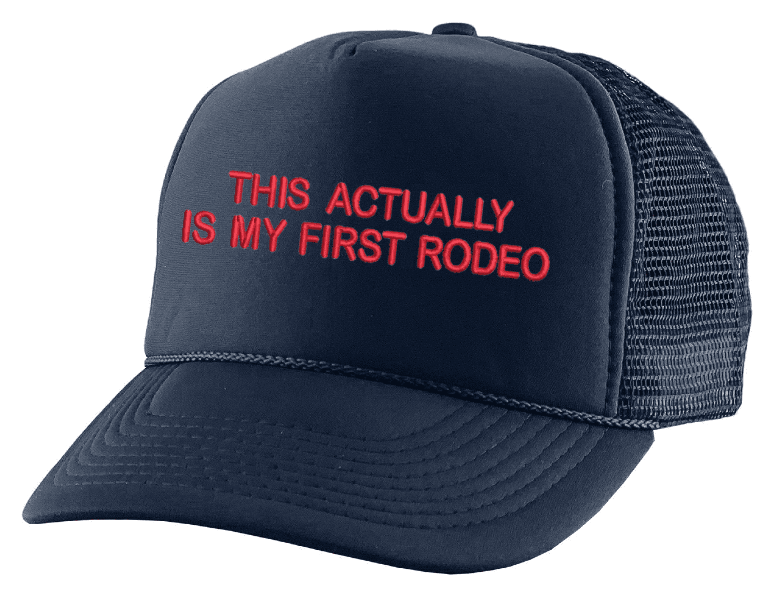ALLNTRENDS This Actually is My First Rodeo Hat Embroidered Trucker Cap ...