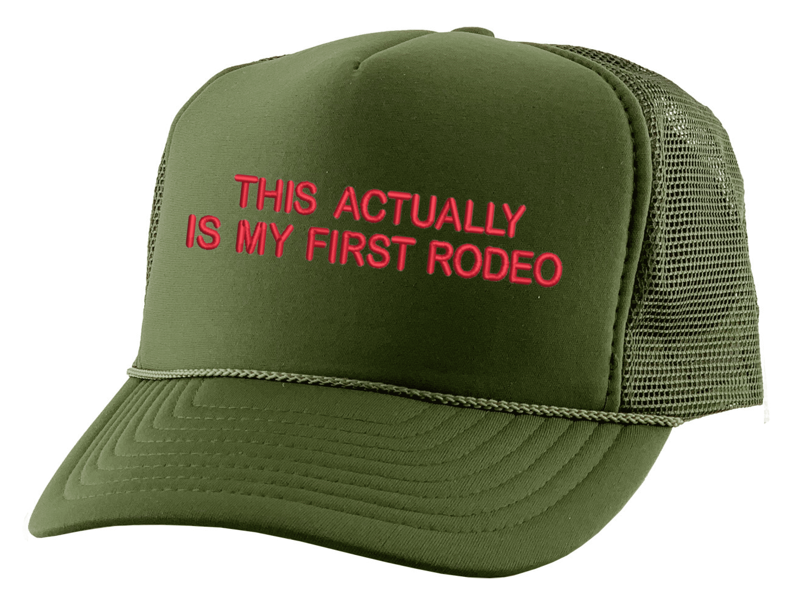 ALLNTRENDS This Actually is My First Rodeo Hat Embroidered Trucker Cap ...