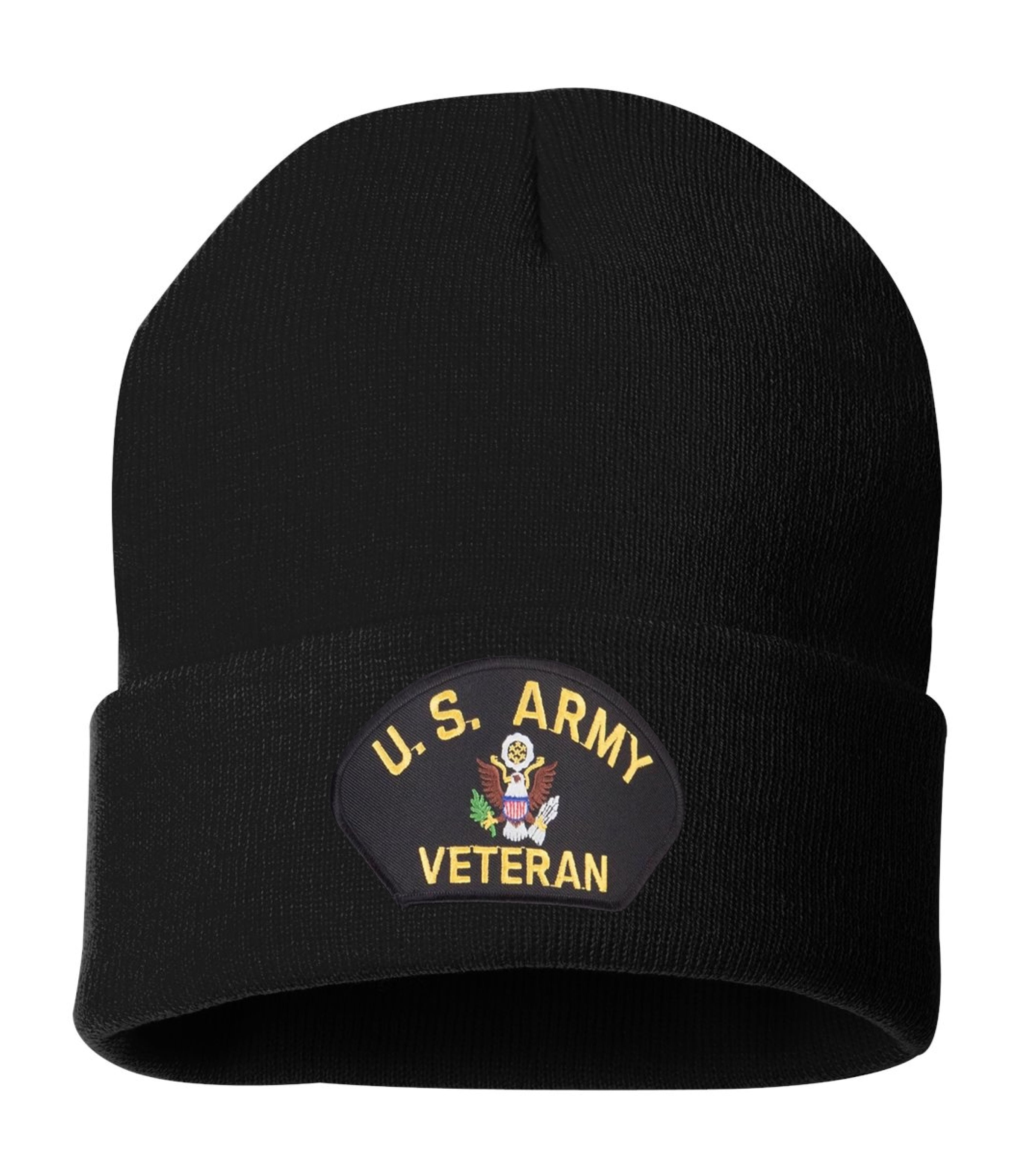 ALLNTRENDS US Army Veteran Beanie Hat Vintage Military Warm Winter Cap ...