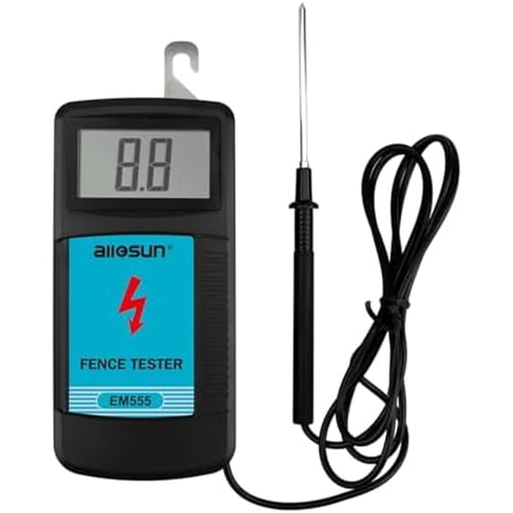 ALLOSUN Electric Fence Tester Fault Finder Digital Electric Fence ...