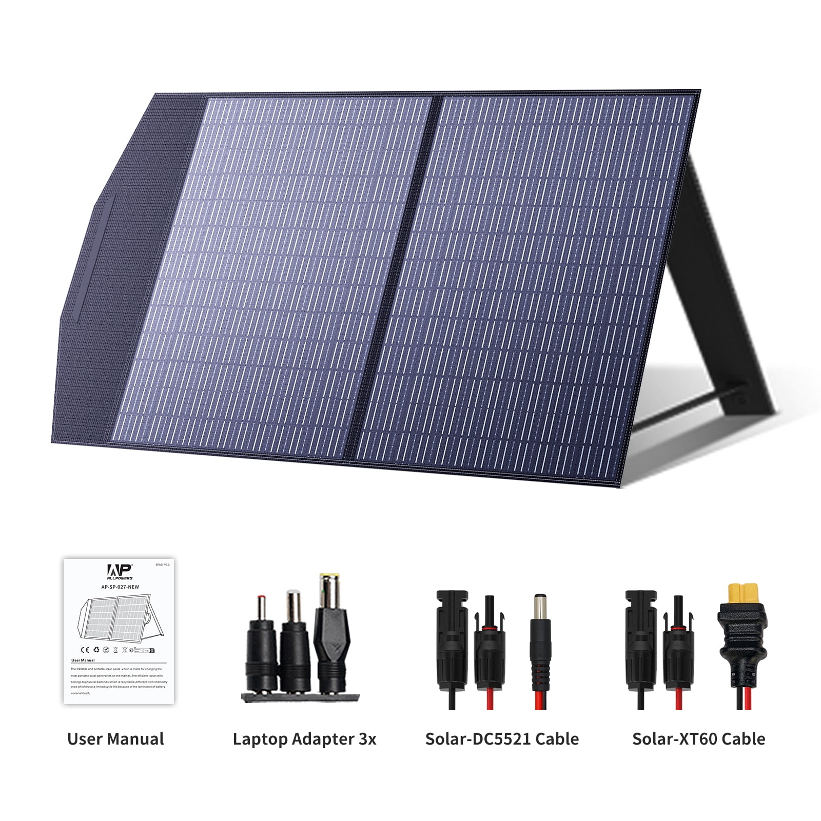 ALLPOWERS 100W Portable Solar Panel for Power Station, Foldable Solar ...