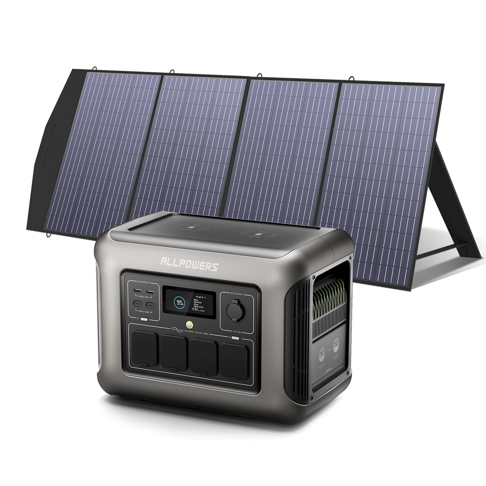 ALLPOWERS 1800W Solar Generator Kit for Everyday Use, 1152Wh LiFePO4 ...