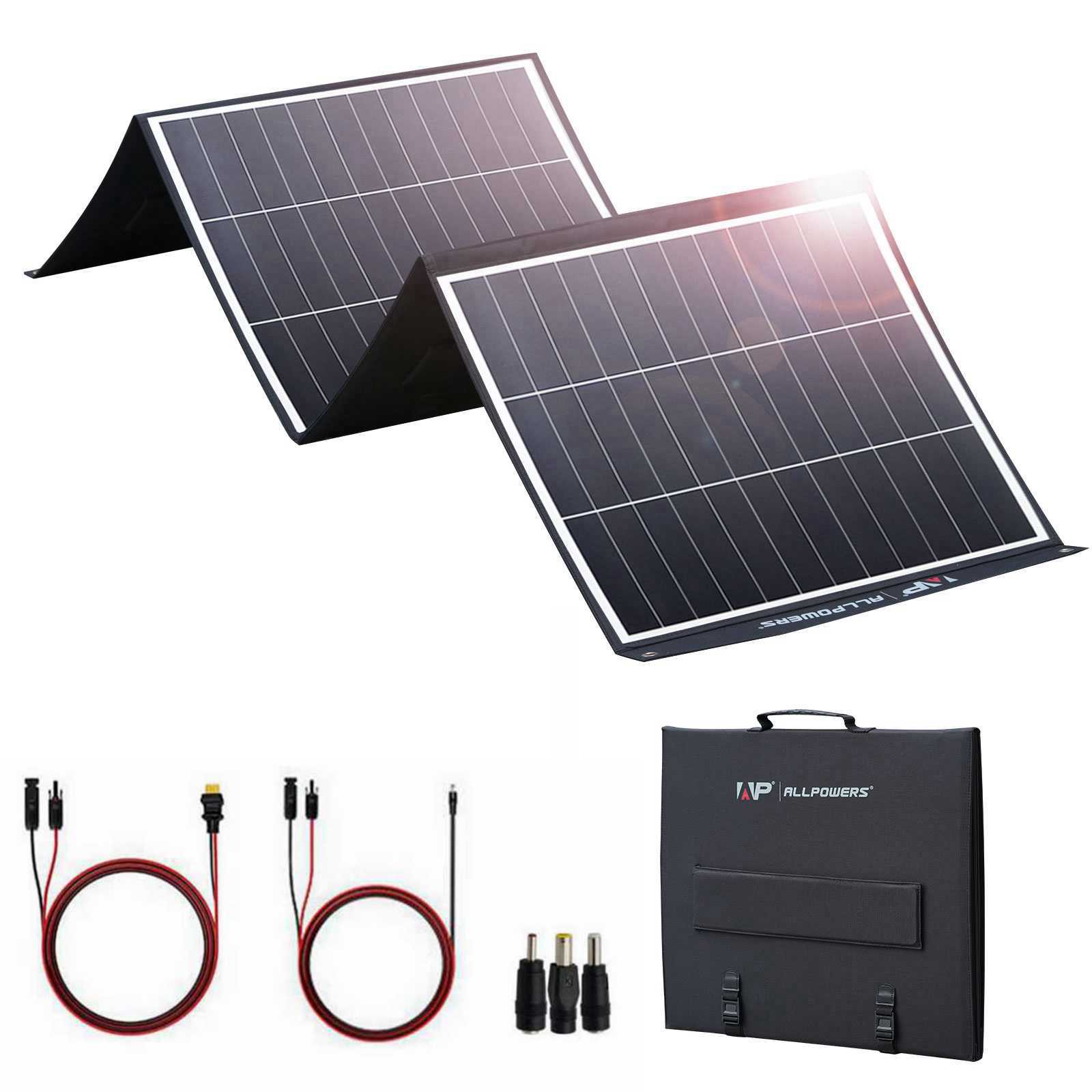 ALLPOWERS 200W Portable Solar Panel Kit Foldable For Power Station