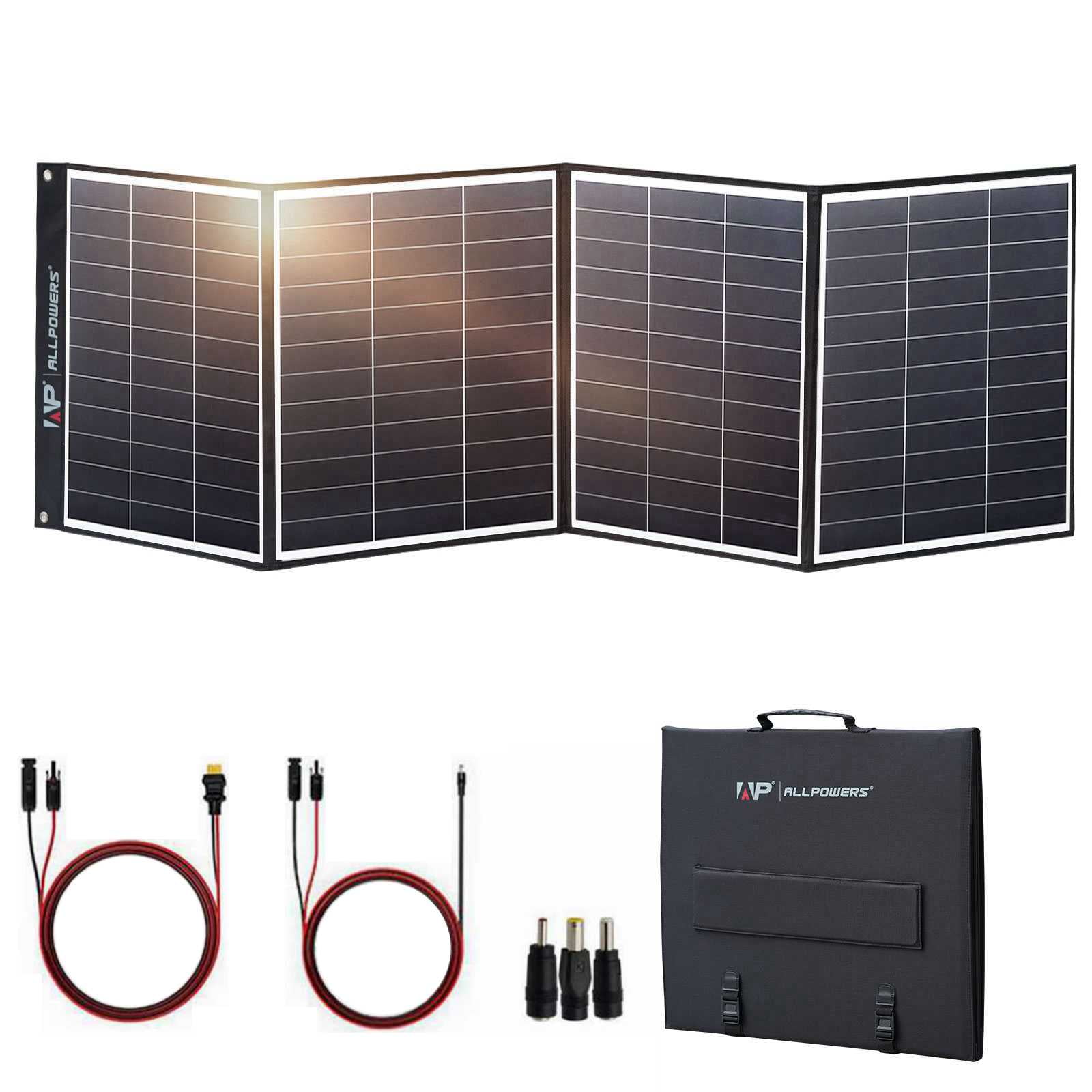 ALLPOWERS 200W Solar Panel Kit, Portable, Foldable, Waterproof, for RV ...