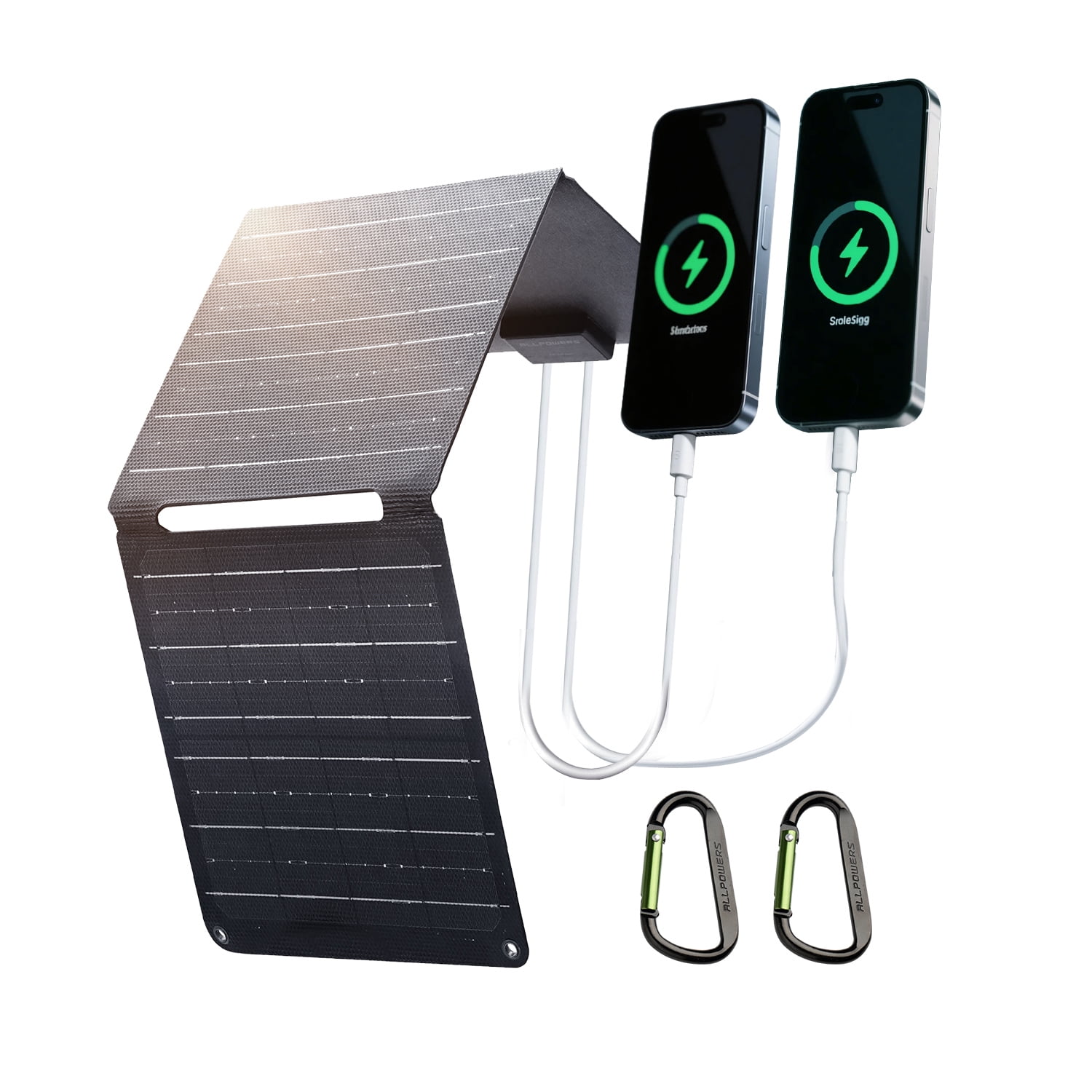 ALLPOWERS 21W Portable Solar Charger, Small Solar Panel with USB-C USB ...