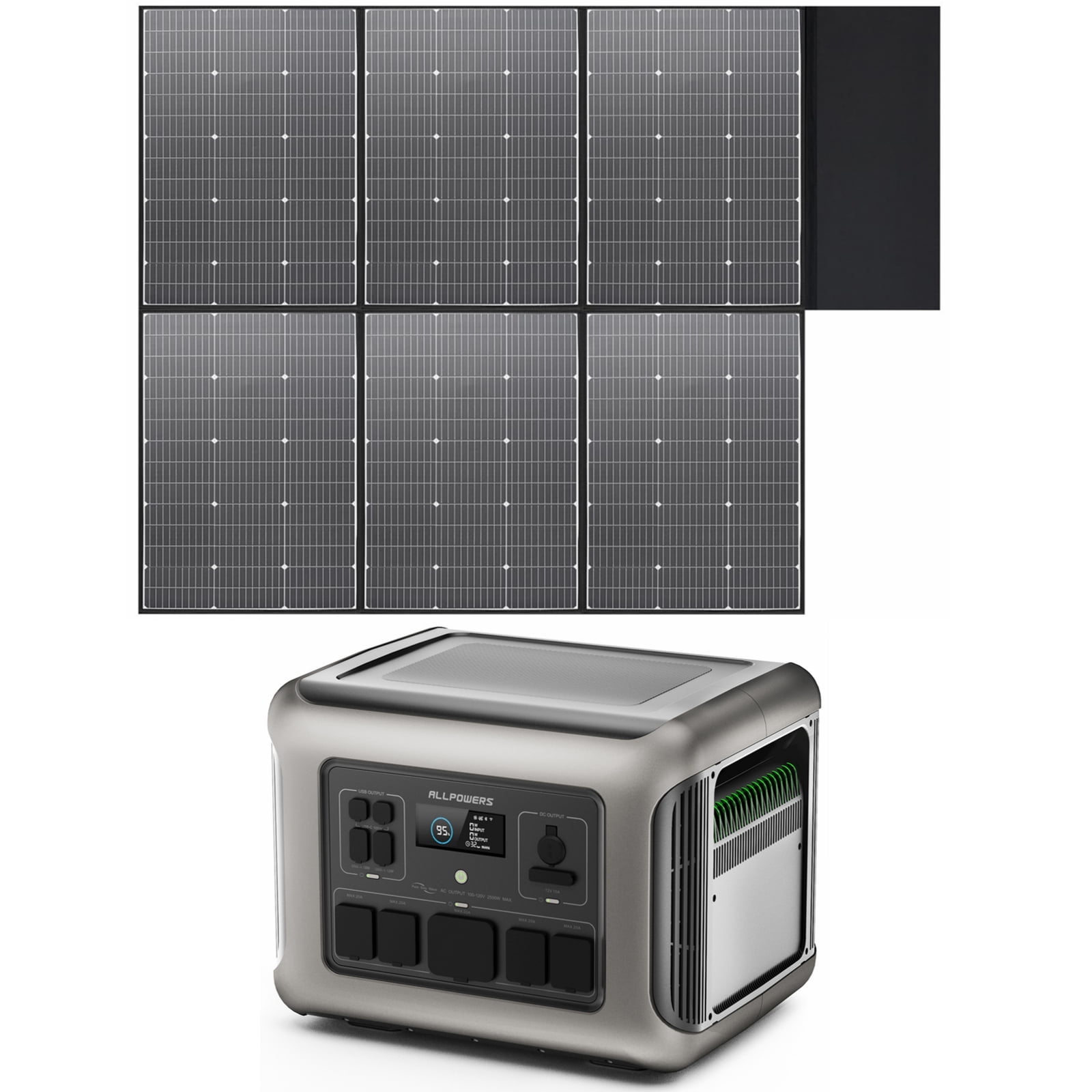 ALLPOWERS R2500 Solar Generator Kit, 600W Foldable Panel, 2016Wh ...