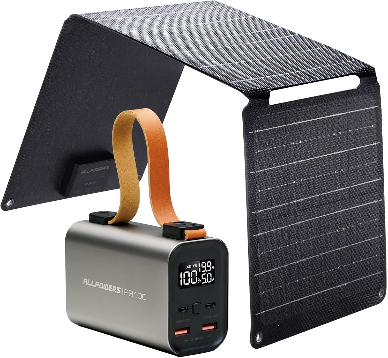 ALLPOWERS PB100 Laptop Power Bank with SP001 12V21W Portable Solar ...