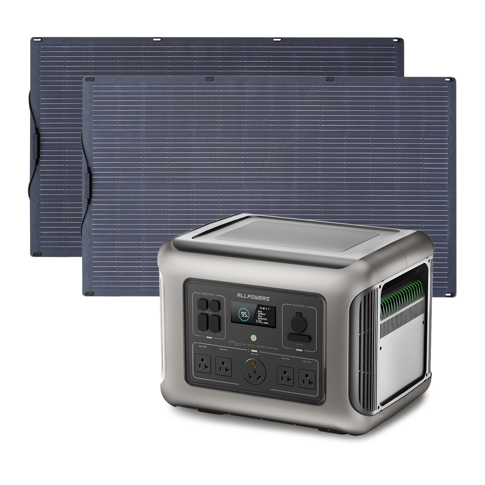 ALLPOWERS R2500 Solar Generator Kit for Everyday Use and Grid Living, 2 ...