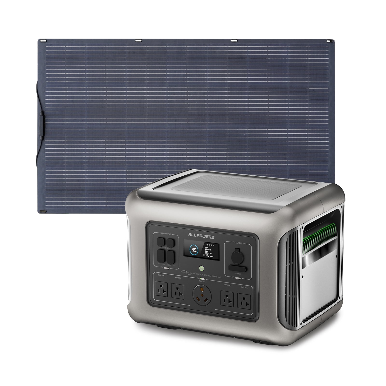 ALLPOWERS R2500 Portable Solar Generator Kit, 200W Monocrystalline ...