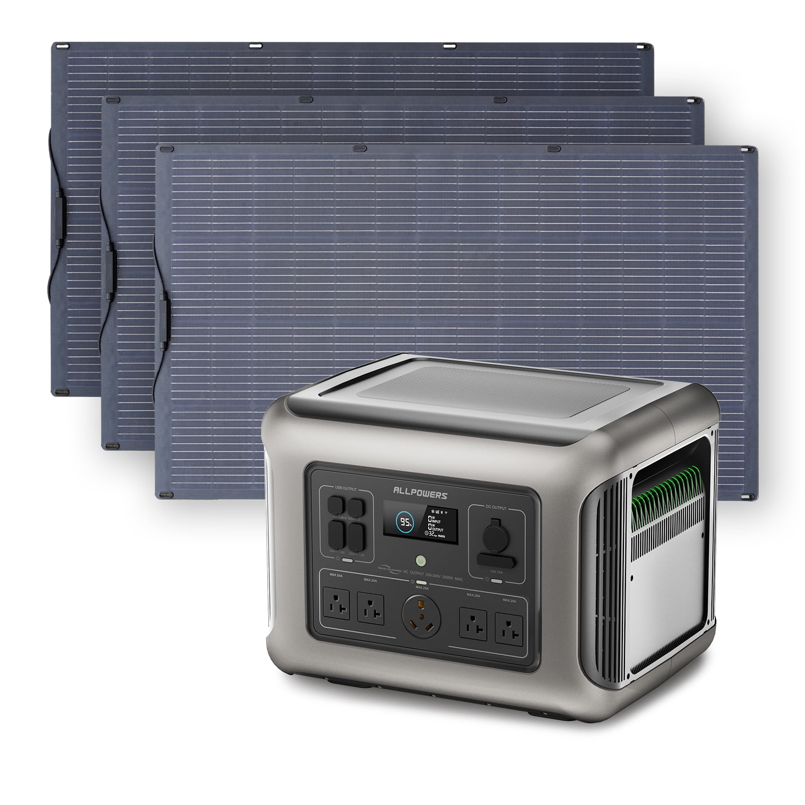 ALLPOWERS R2500 Portable Solar Generator Kit, 3Pack 200W ...