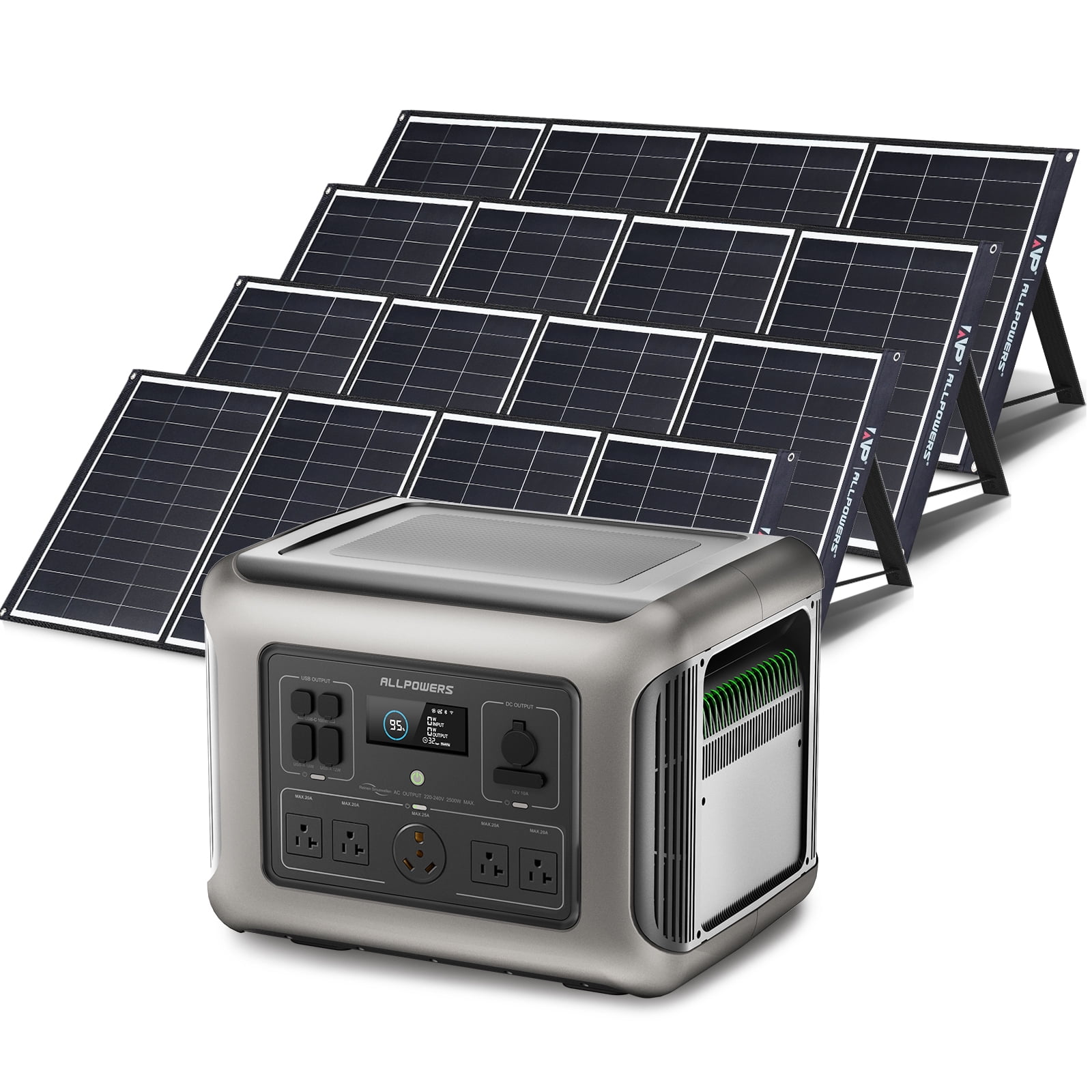 ALLPOWERS R2500 Portable Solar Generator Kit, 4 Pack 200W ...