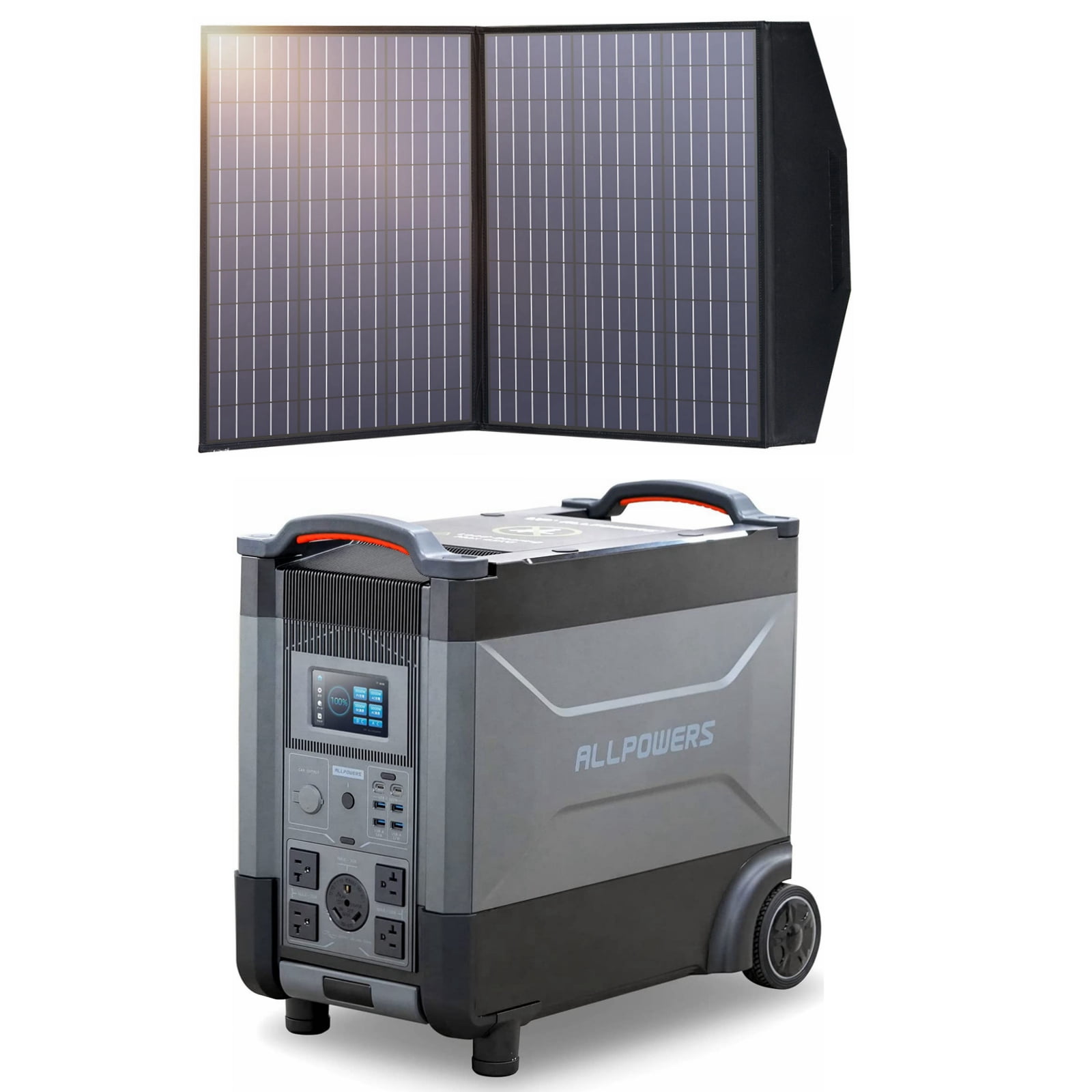 ALLPOWERS R4000 Portable Solar Generator Kit, 100W Foldable Solar Panel ...