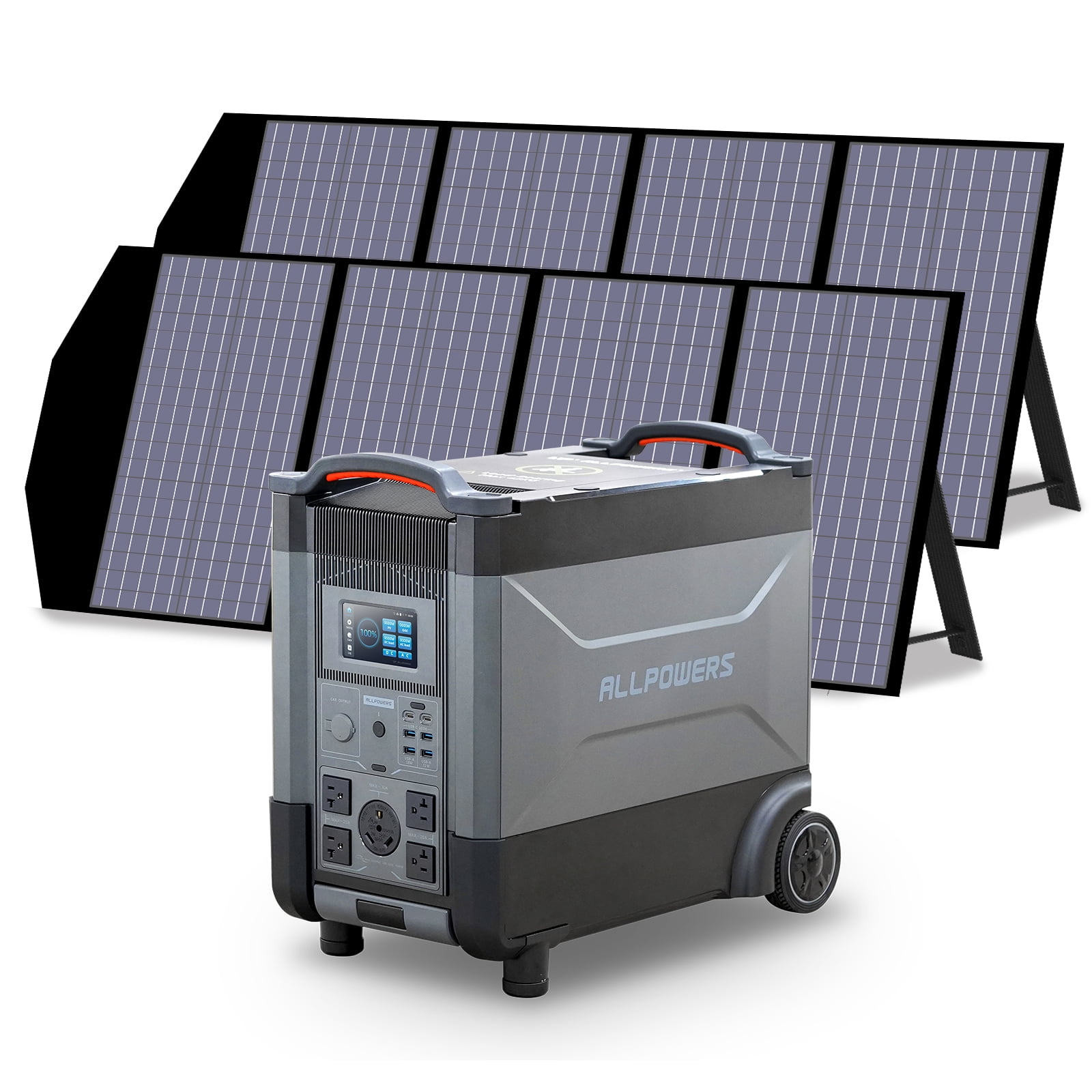 ALLPOWERS R4000 Portable Solar Generator Kit, 2 Pack 140W Foldable ...