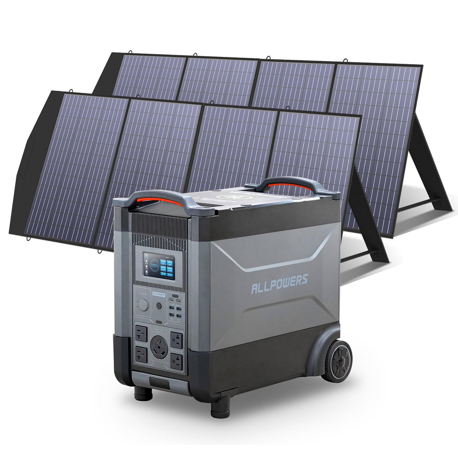 ALLPOWERS R4000 Solar Generator Kit, 2x200W Solar Panel, 3600Wh LiFePO4 ...