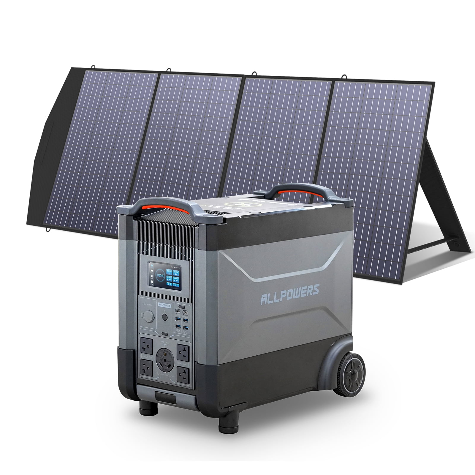 ALLPOWERS R4000 Portable Solar Generator Kit, 200W Foldable Solar Panel ...