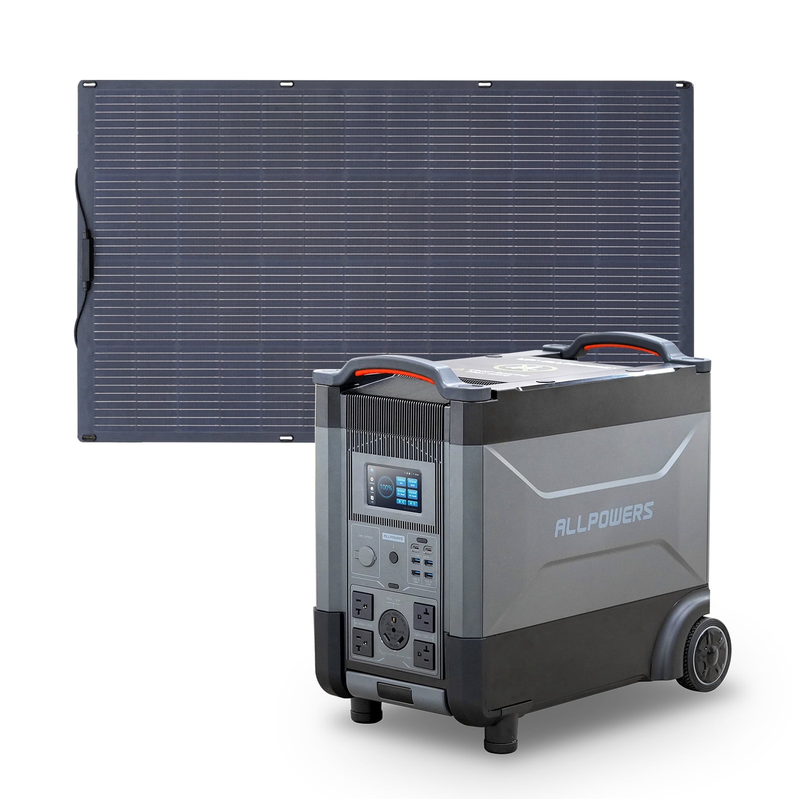 ALLPOWERS R4000 Portable Solar Generator Kit, 200W Foldable Solar Panel ...