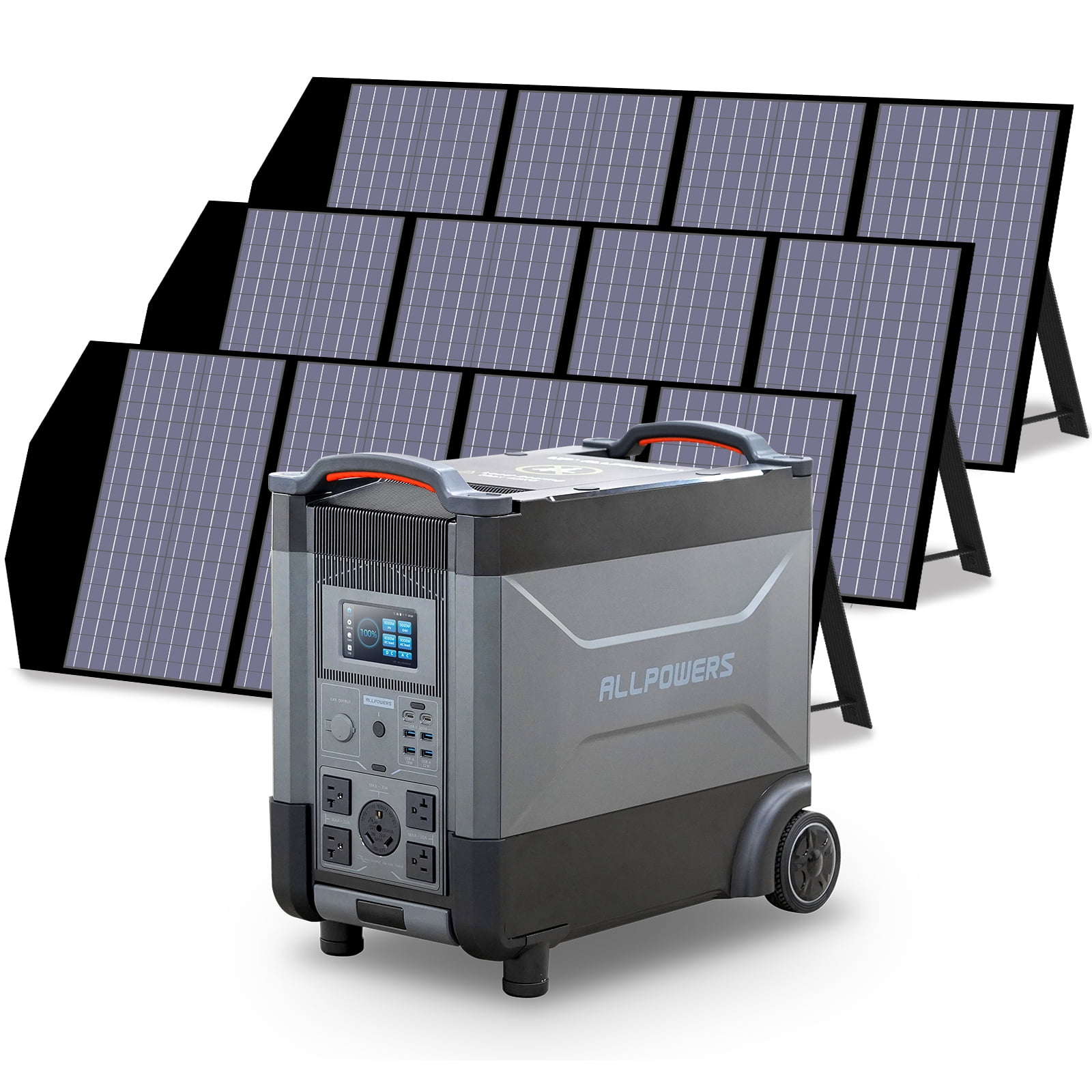 ALLPOWERS R4000 Portable Solar Generator Kit, 3 Pack 140W Foldable ...