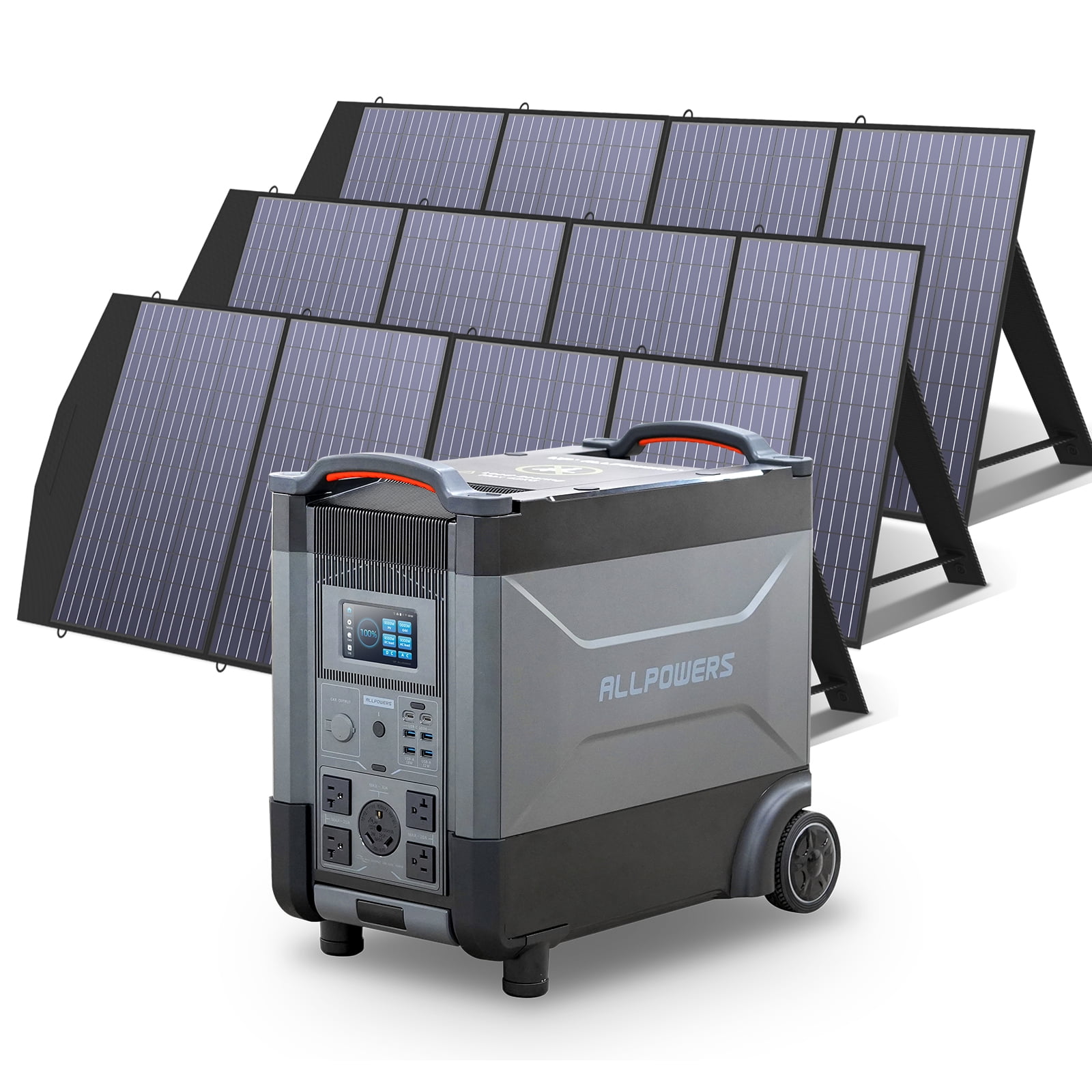 ALLPOWERS R4000, 3 Pack 200W Solar Panel, 3600Wh Portable Power Station ...