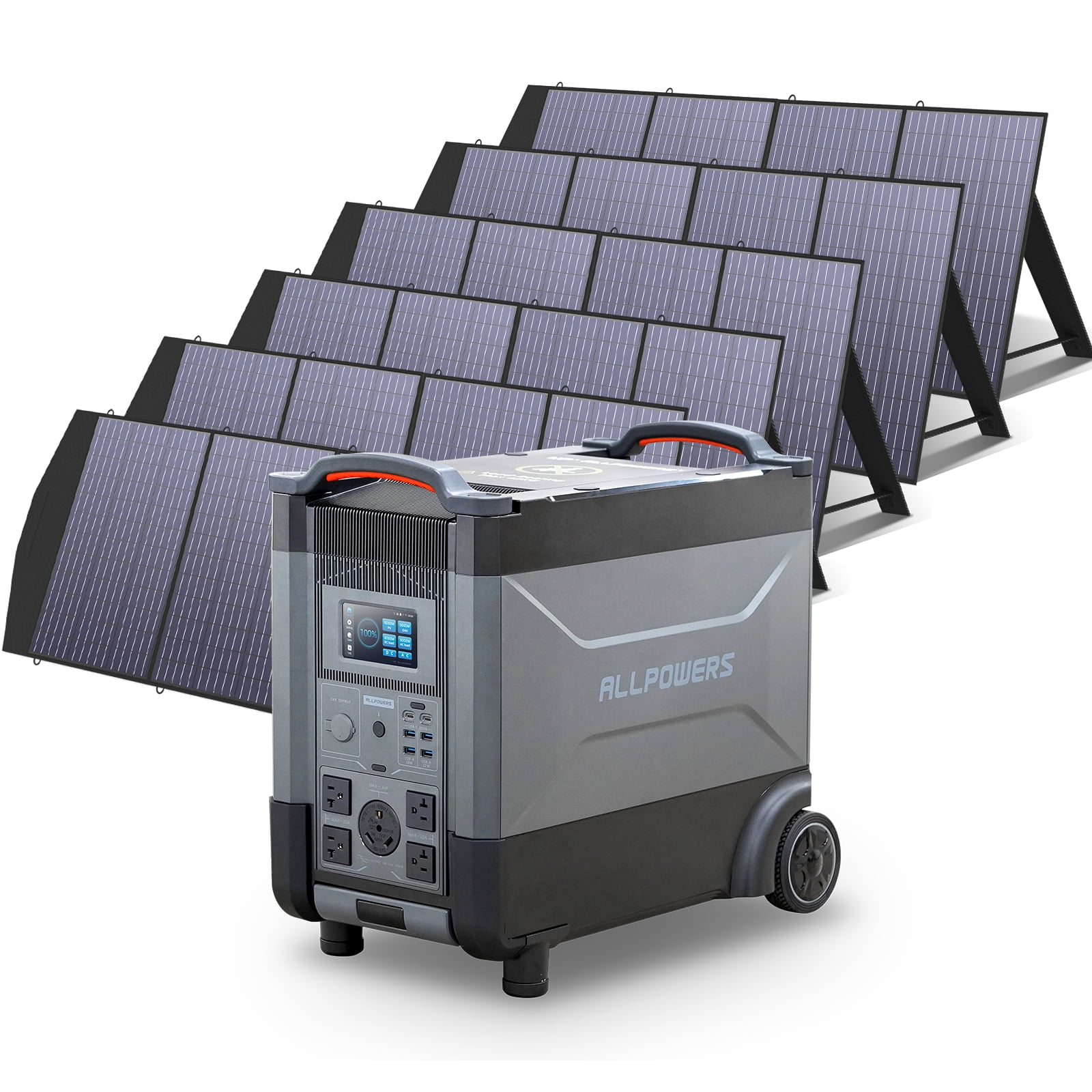 ALLPOWERS R4000 Portable Solar Generator Kit, 6 Pack 200W Foldable ...