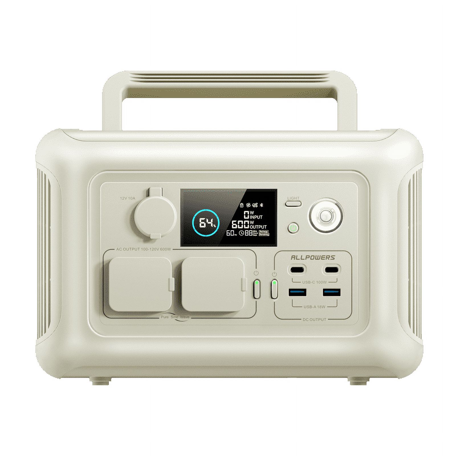 ALLPOWERS R600 600W Portable Power Station 299Wh Solar Generator ...