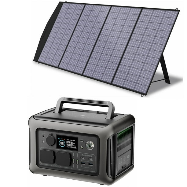 ALLPOWERS R600 Solar Generator Kit, 299Wh 600 Watts Portable Power Station with 200W Foldable ...