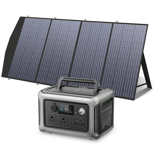 ALLPOWERS 299Wh 600W R600 Solar Generator Kit with 200W Solar Panel, Indoor Use, RV Backup ...