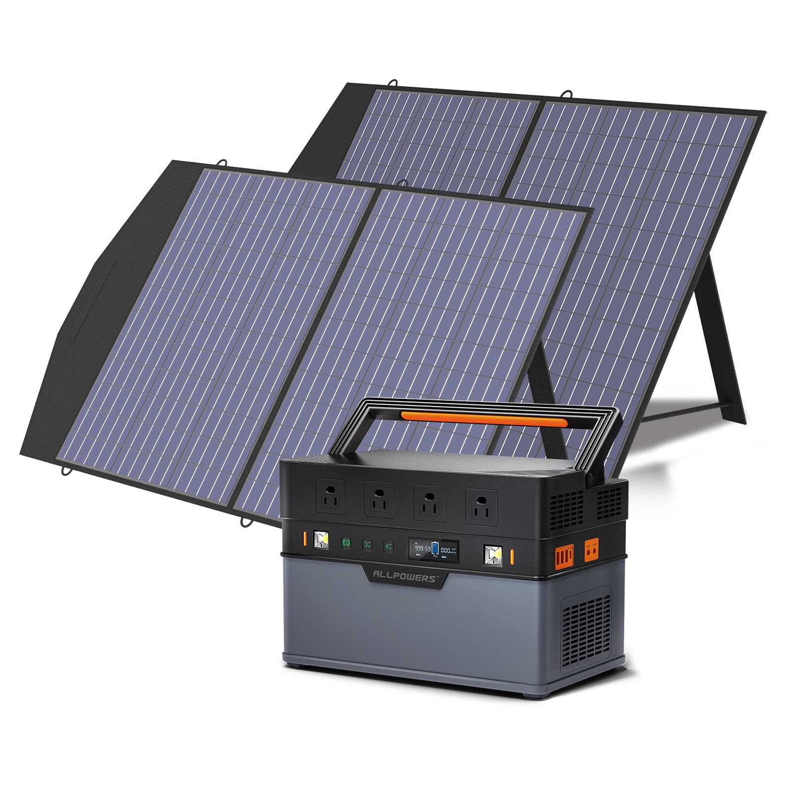 ALLPOWERS S1500 Portable Solar Generator Kit, 2 Pack 100W (Total 200W ...